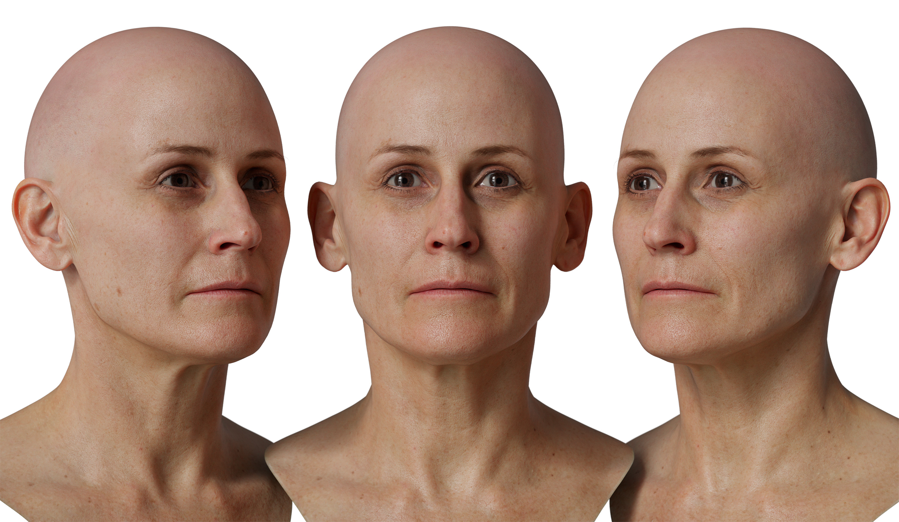 HD Female 3D Head Model 26