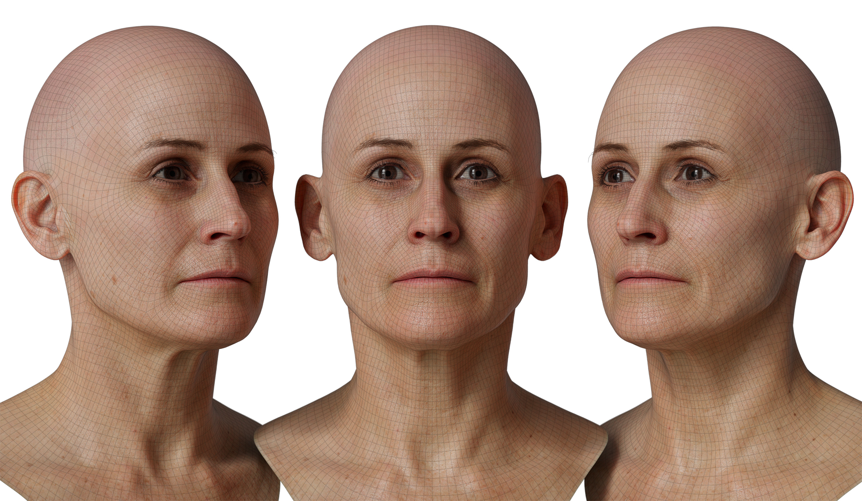 HD Female 3D Head Model 26