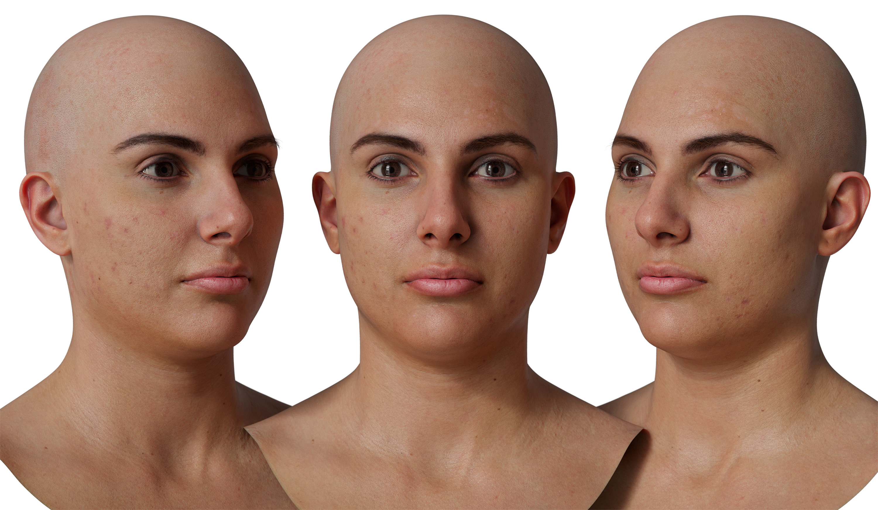 HD Female 3D Head Model 27