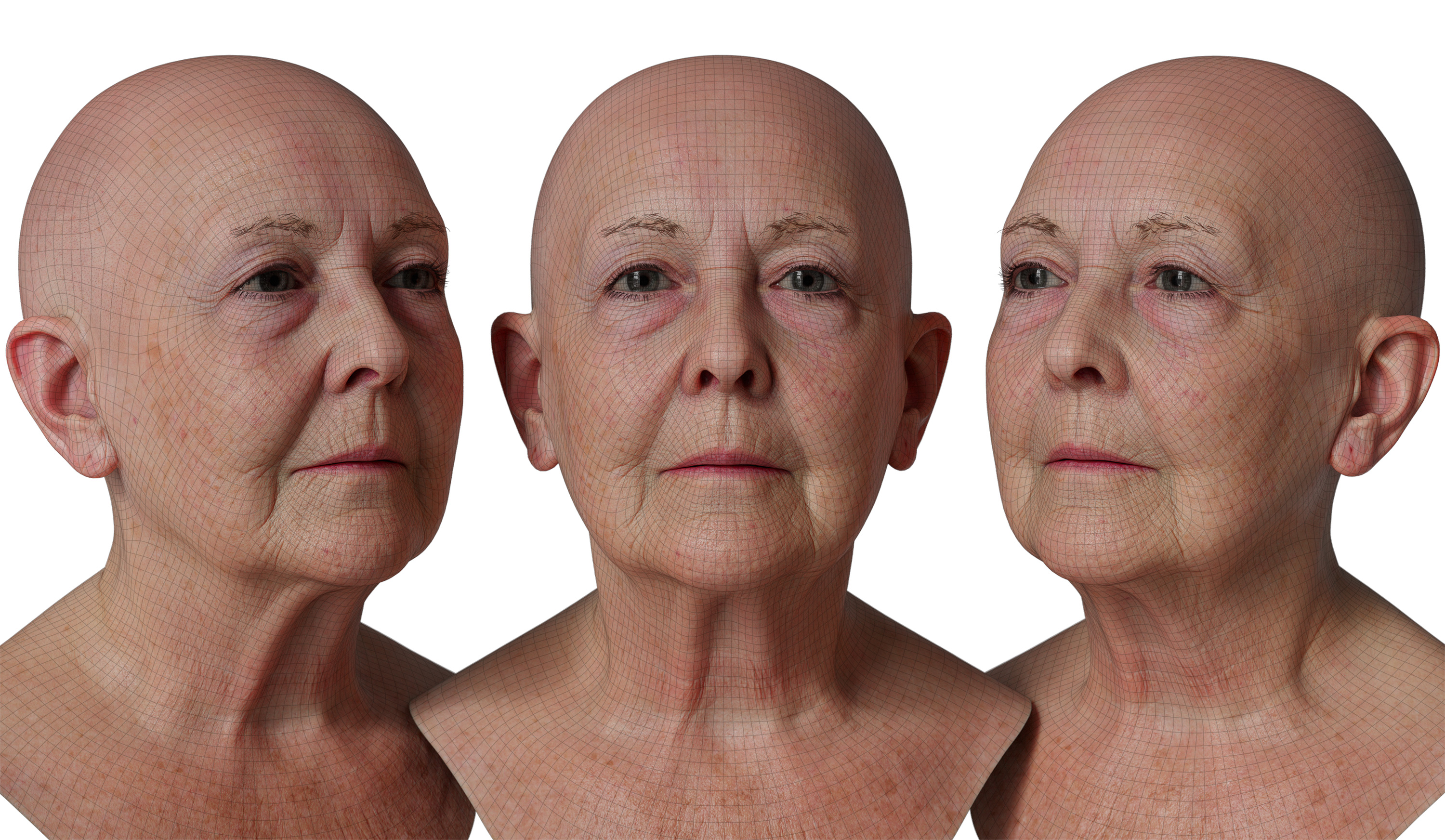 HD Female 3D Head Model 28