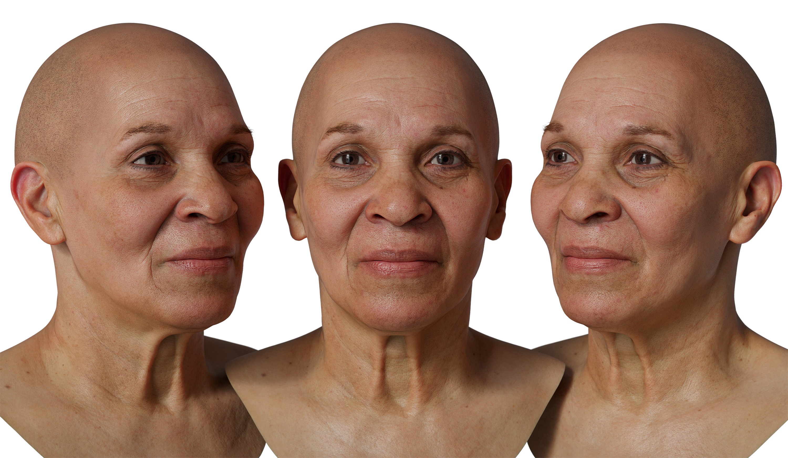 HD Female 3D Head Model 29