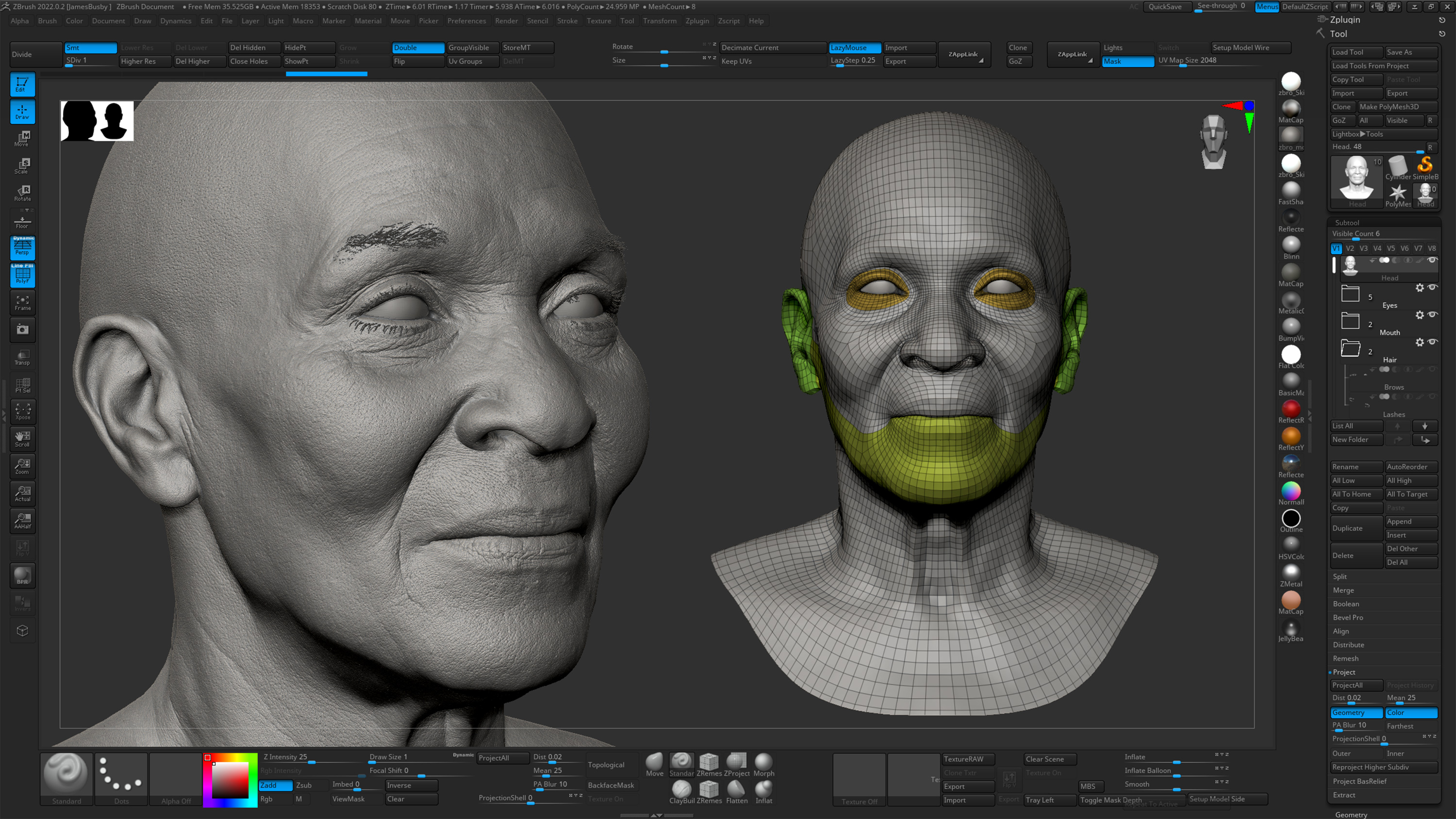 HD Female 3D Head Model 29