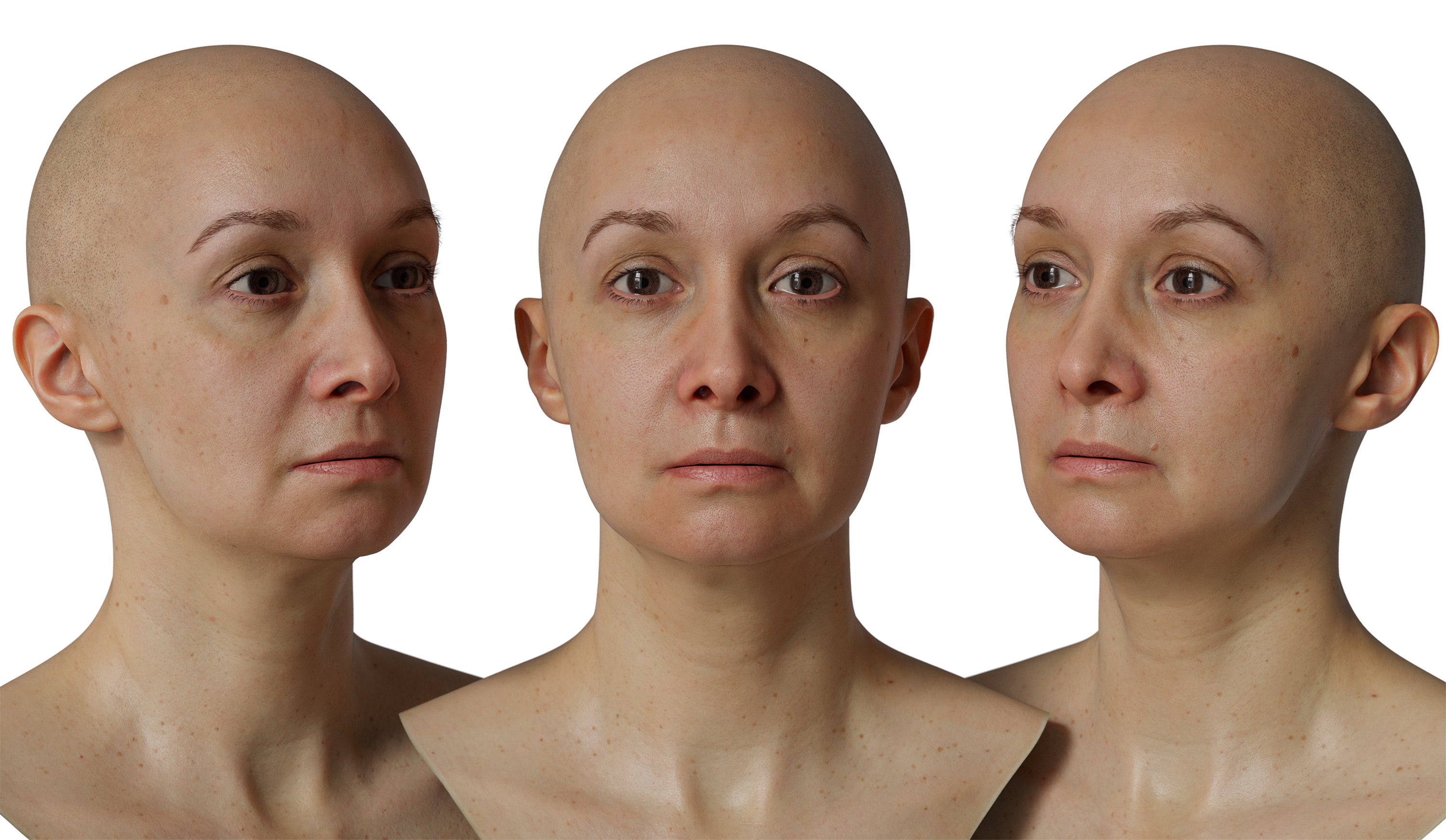 HD Female 3D Head Model 30