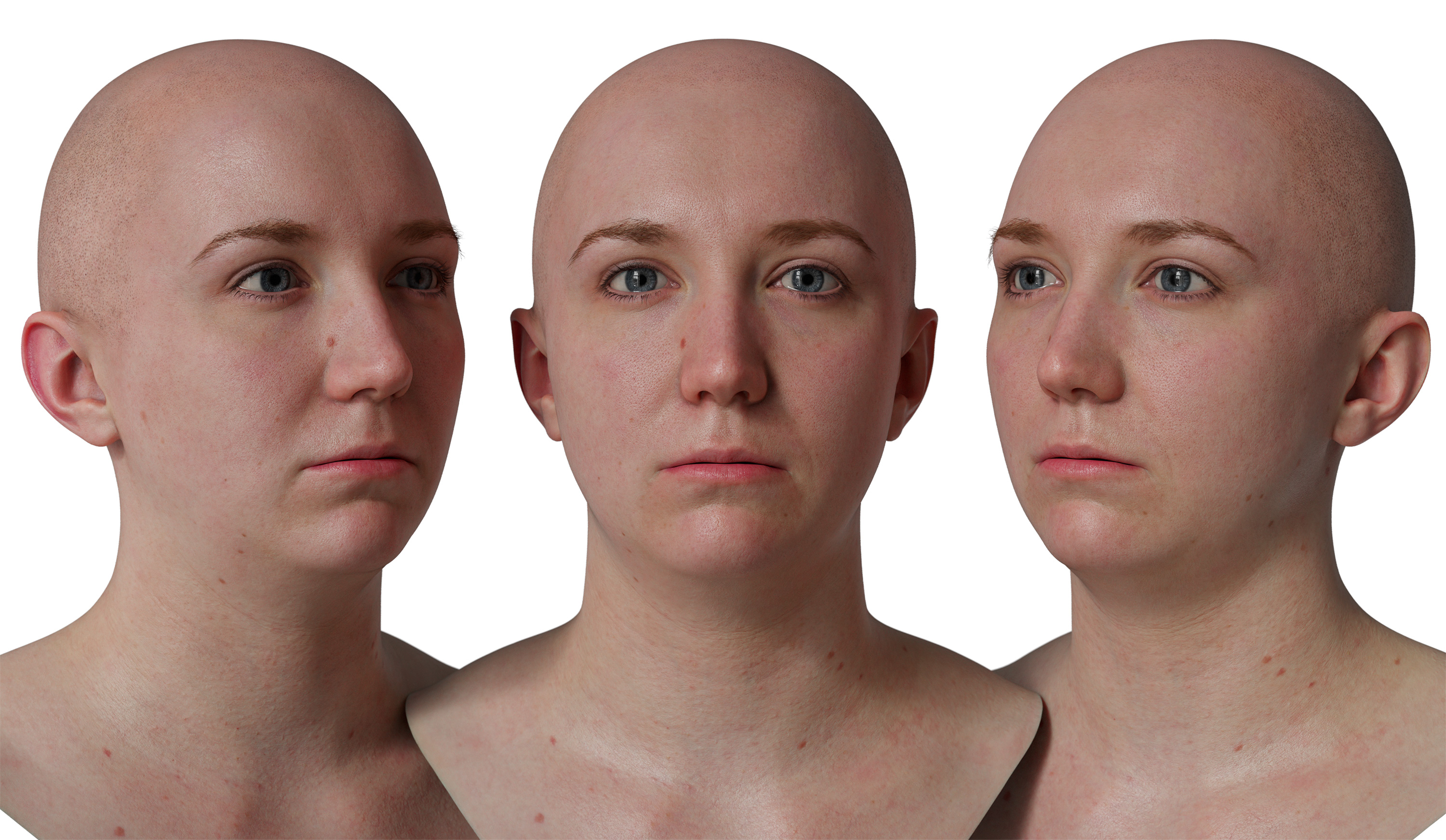 HD Female 3D Head Model 31