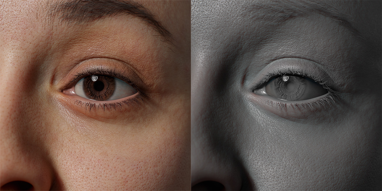 HD Female 3D Head Model 32