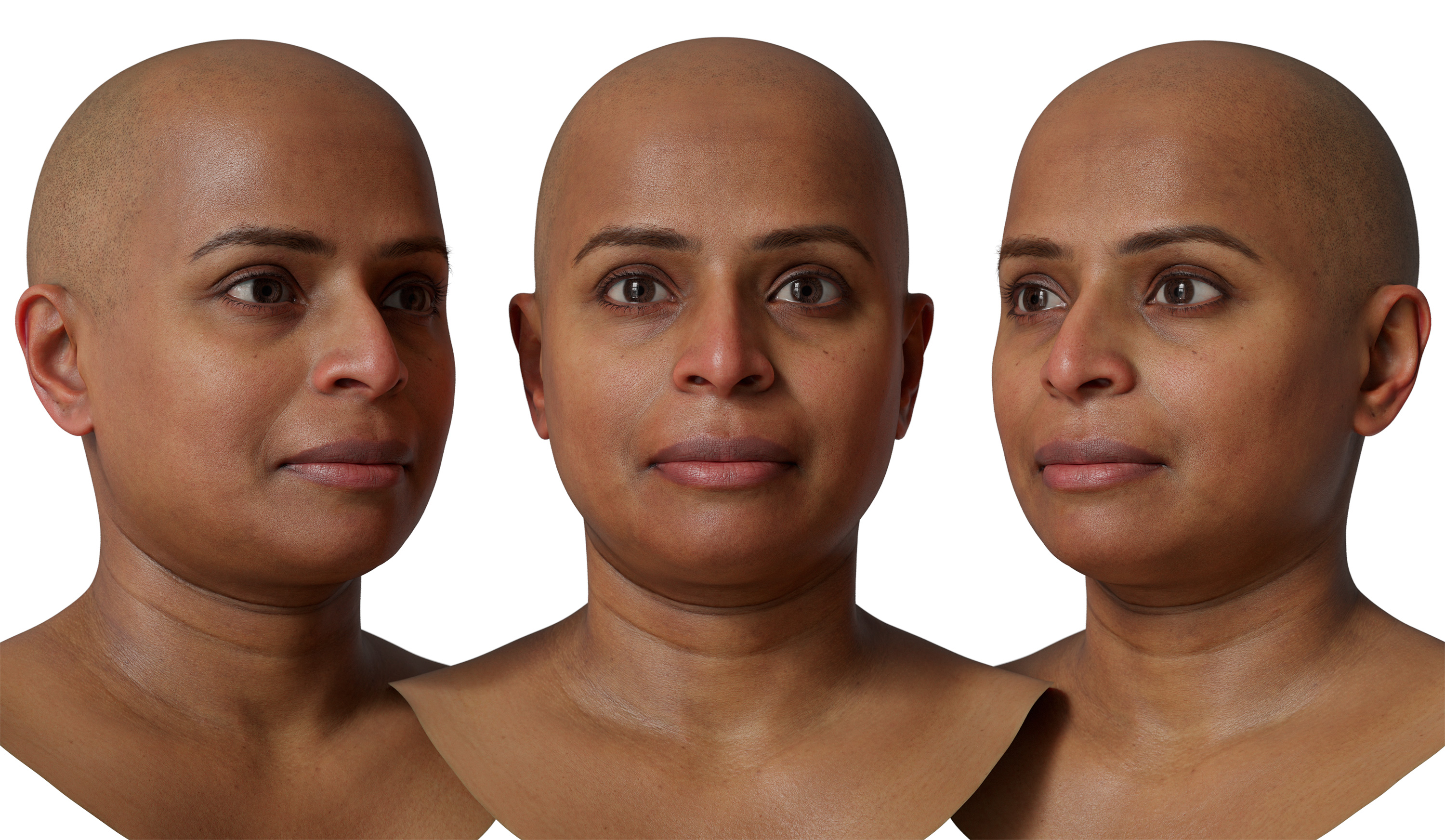 HD Female 3D Head Model 34