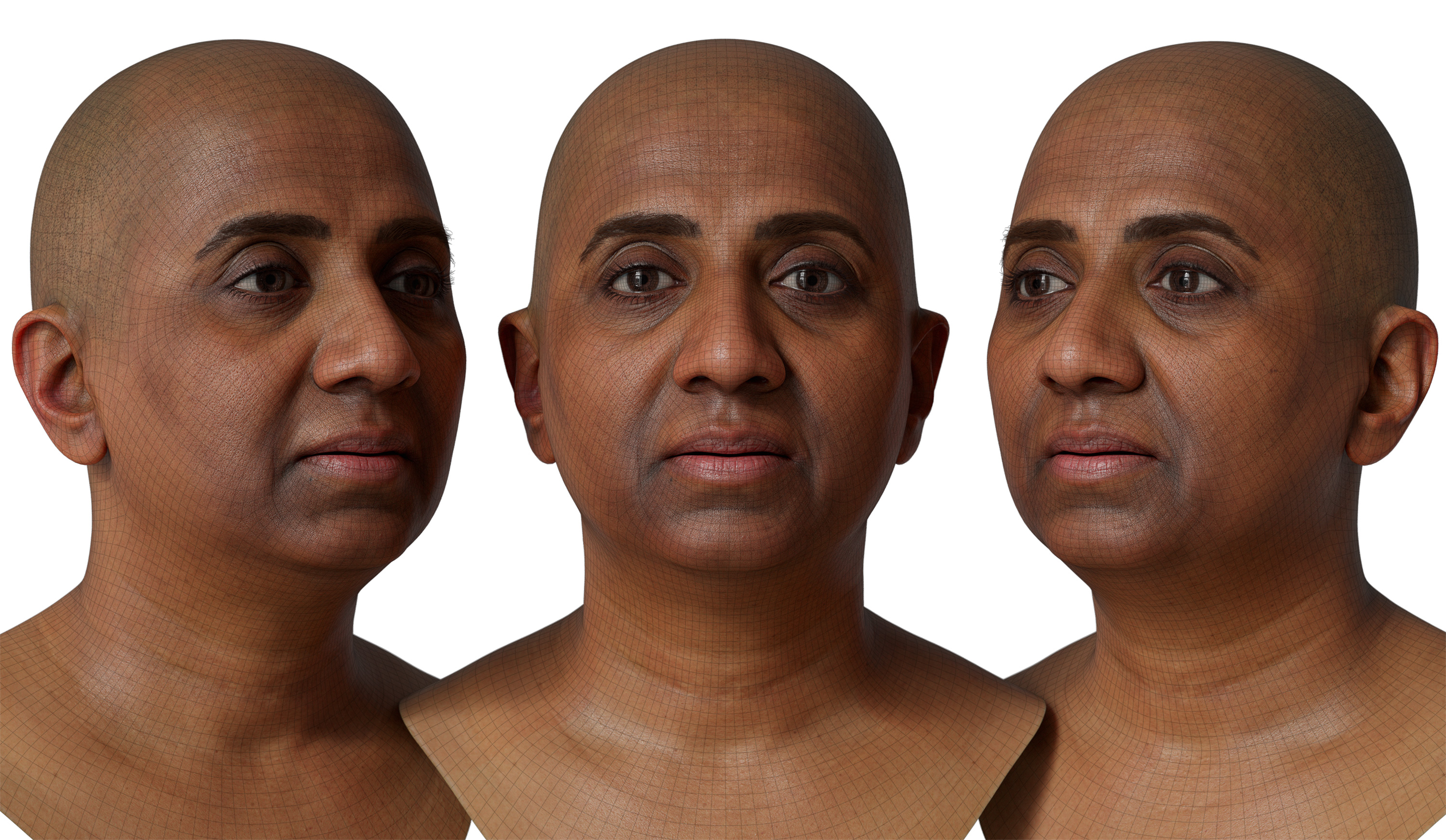 HD Female 3D Head Model 36