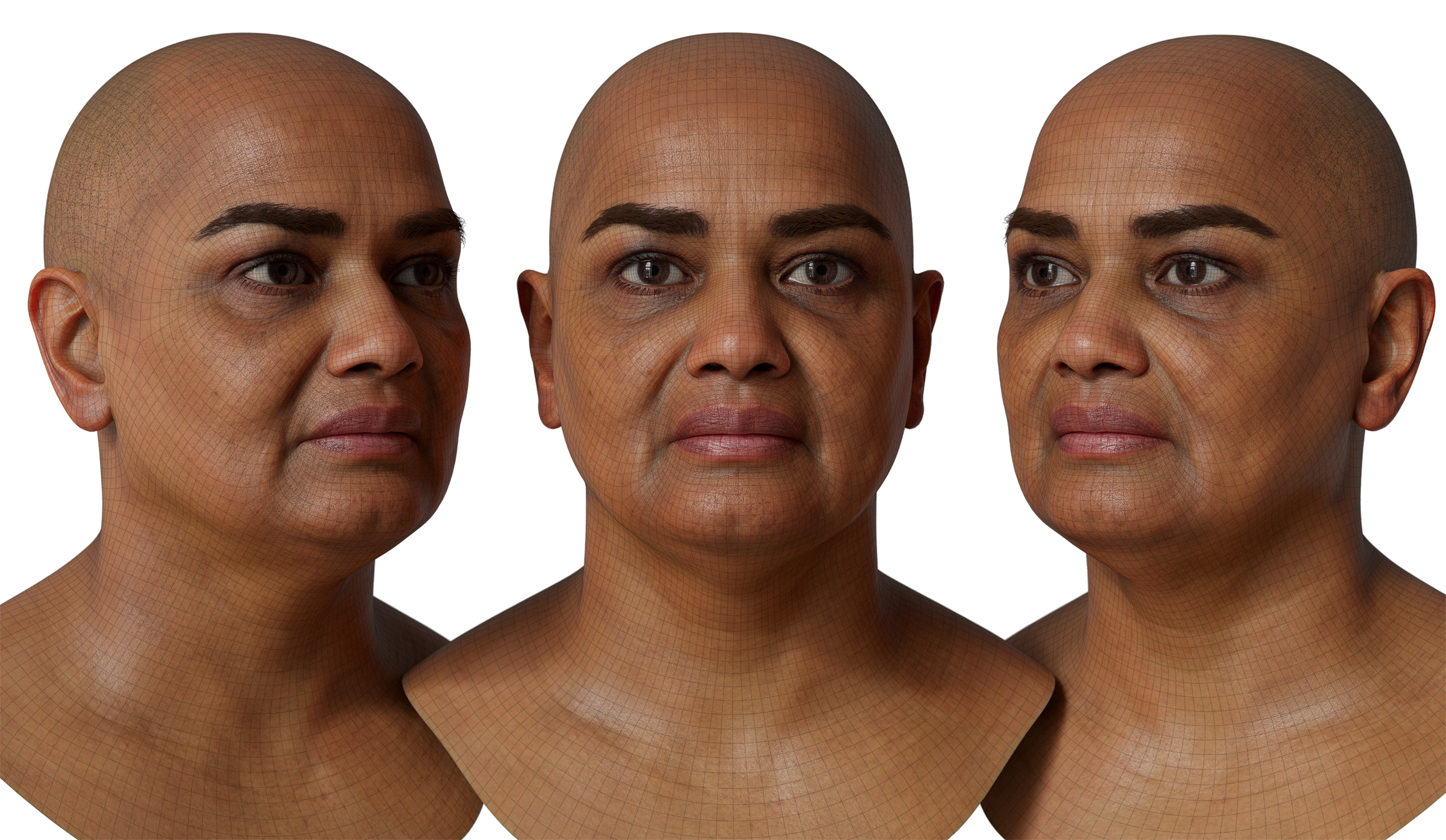 HD Female 3D Head Model 39
