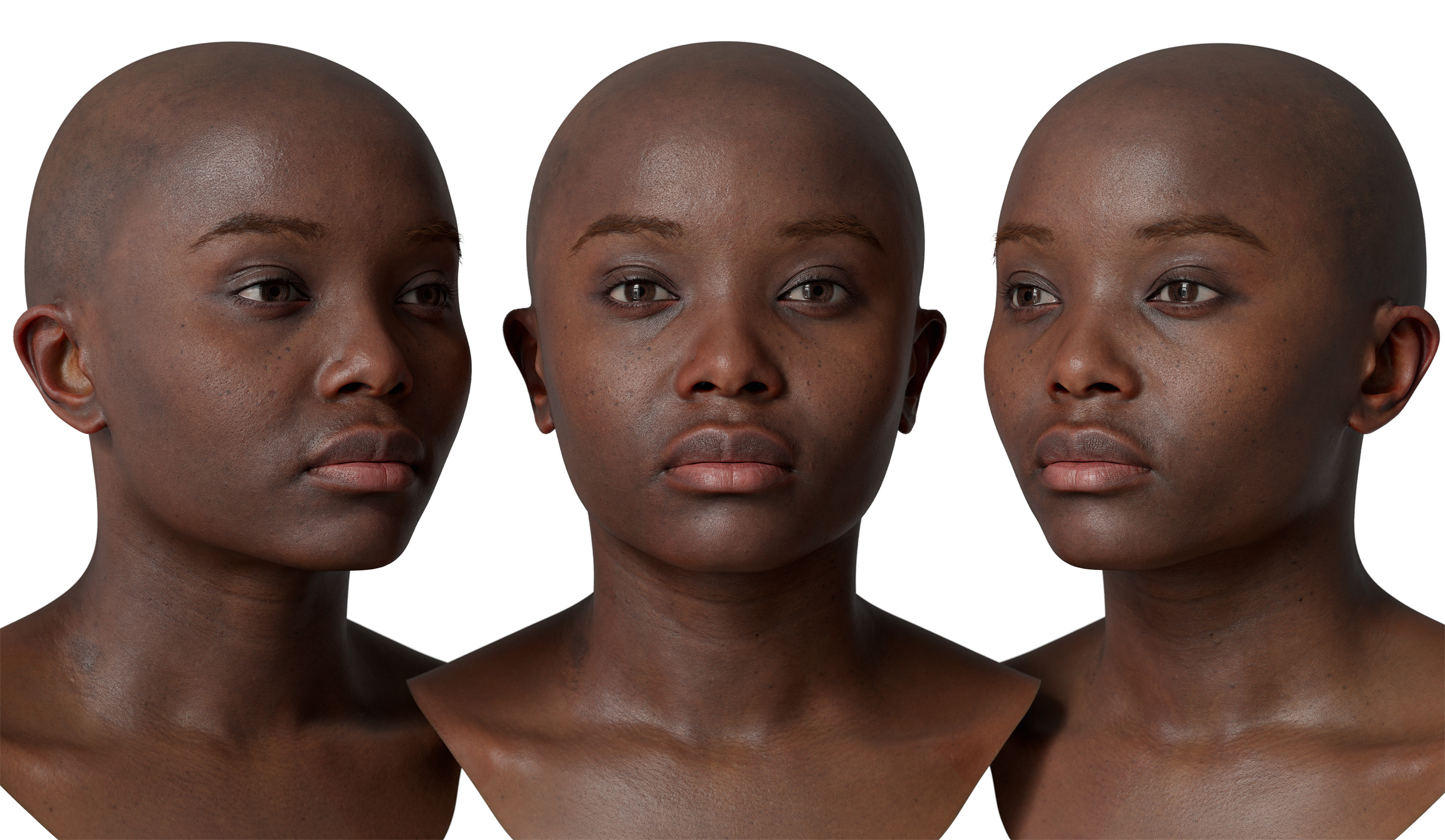 HD Female 3D Head Model 41