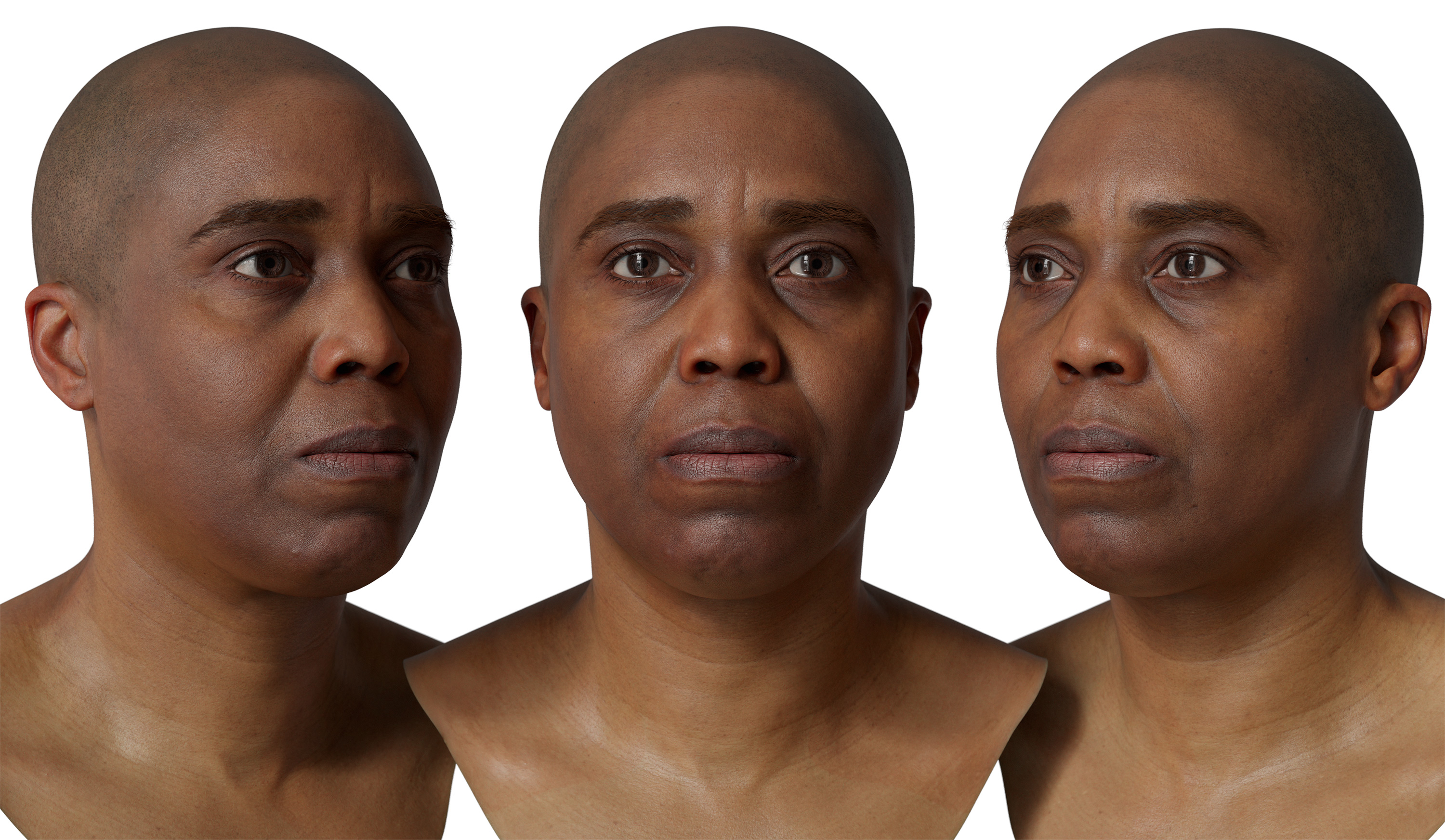 HD Female 3D Head Model 42