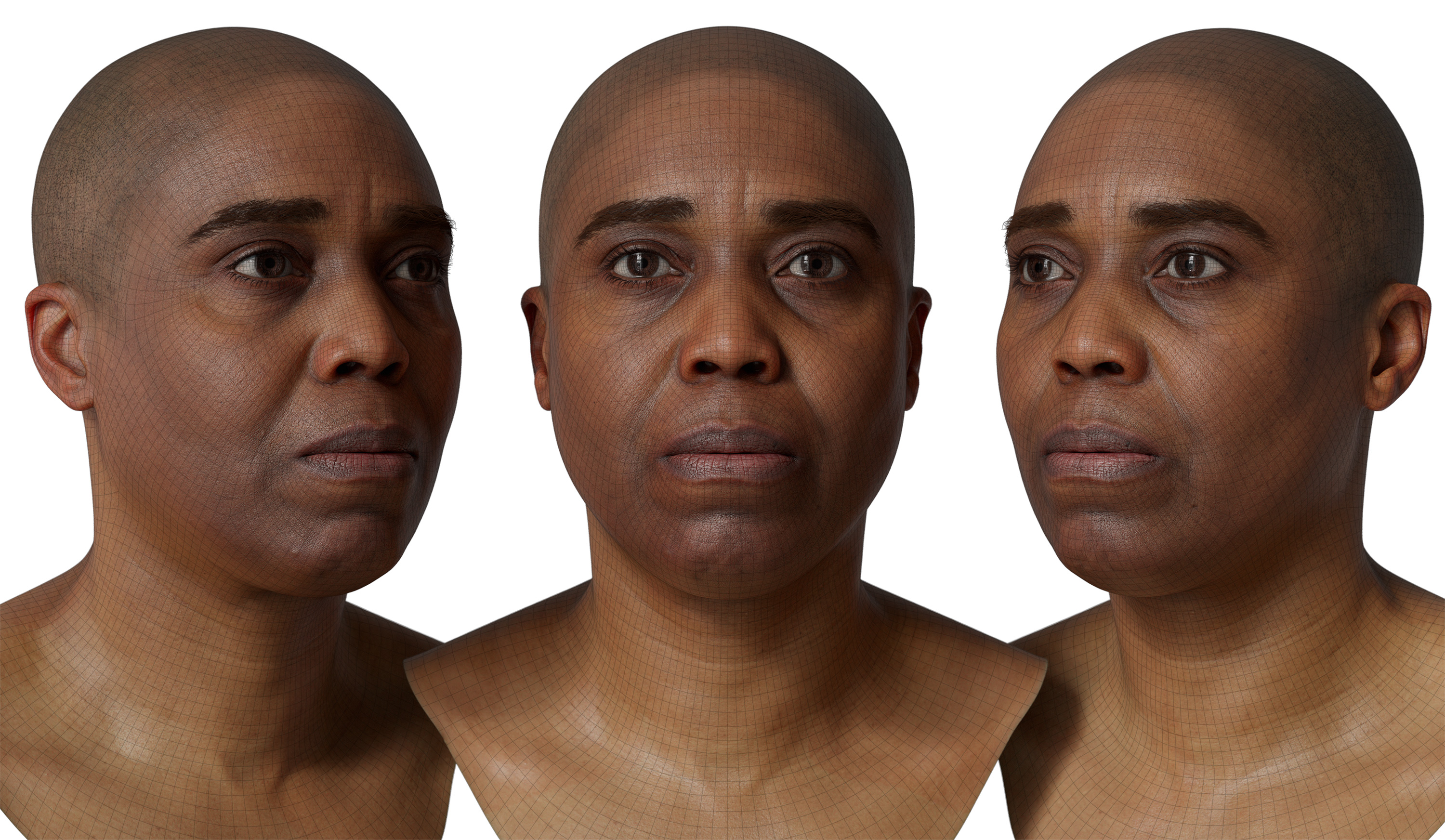 HD Female 3D Head Model 42