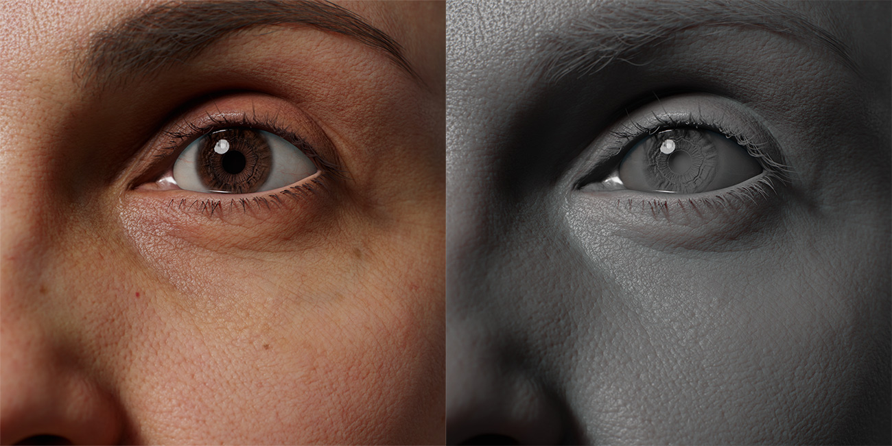 HD Female 3D Head Model 44