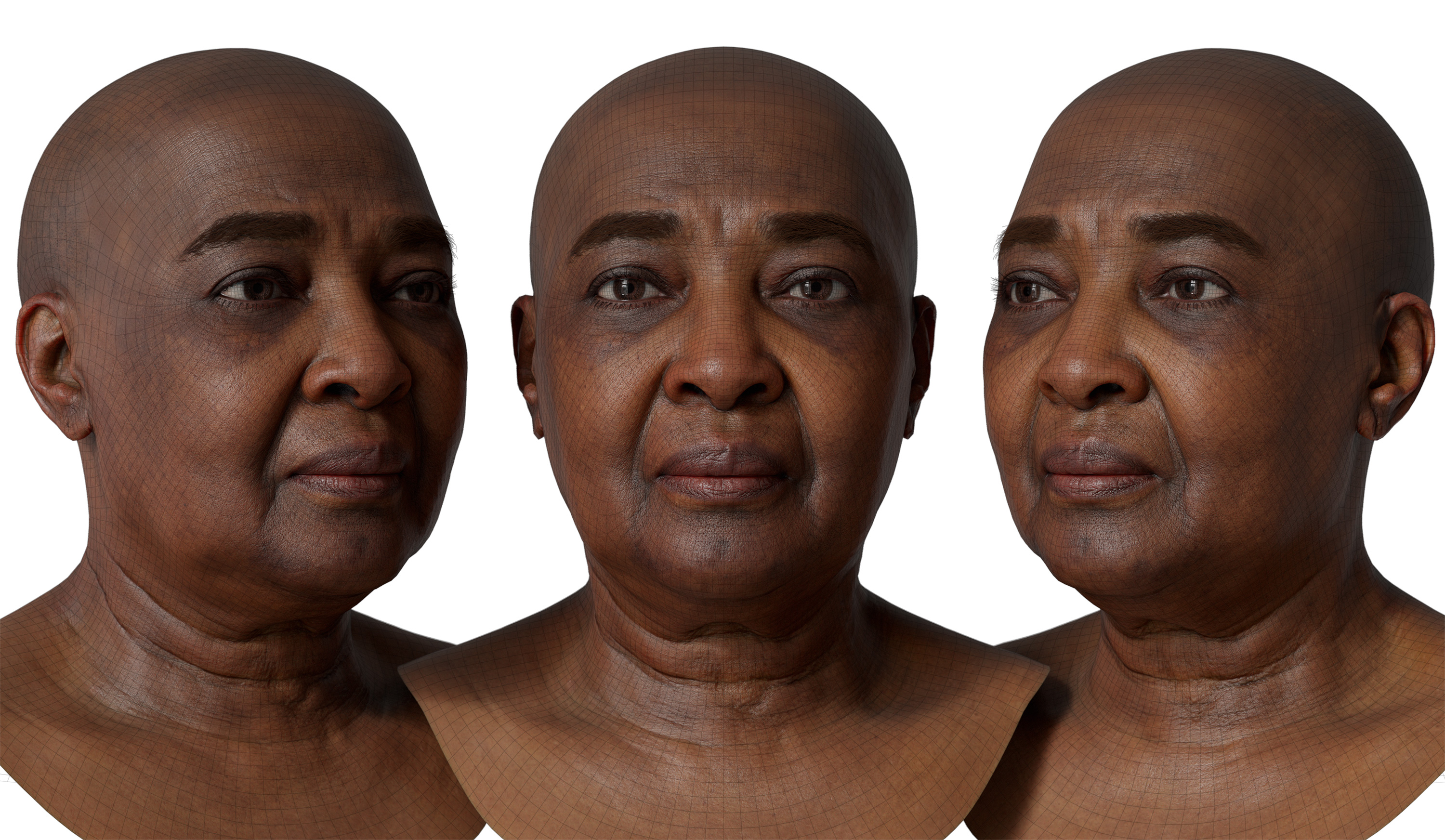 HD Female 3D Head Model 47