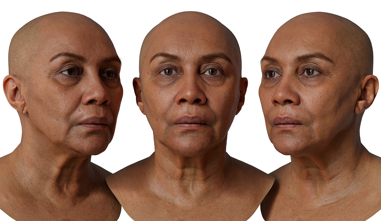 HD Female 3D Head Model 48