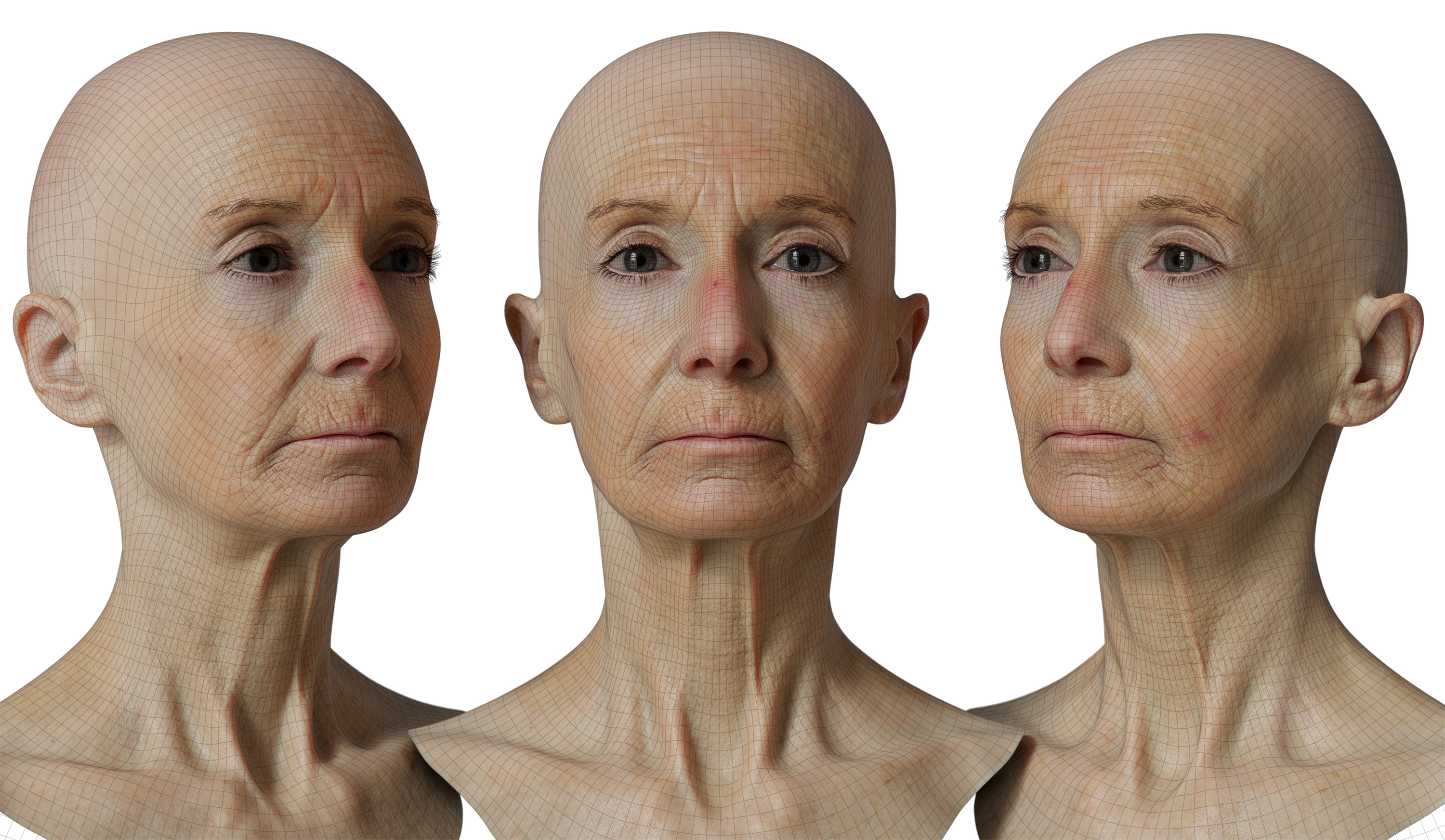 HD Female 3D Head Model 51