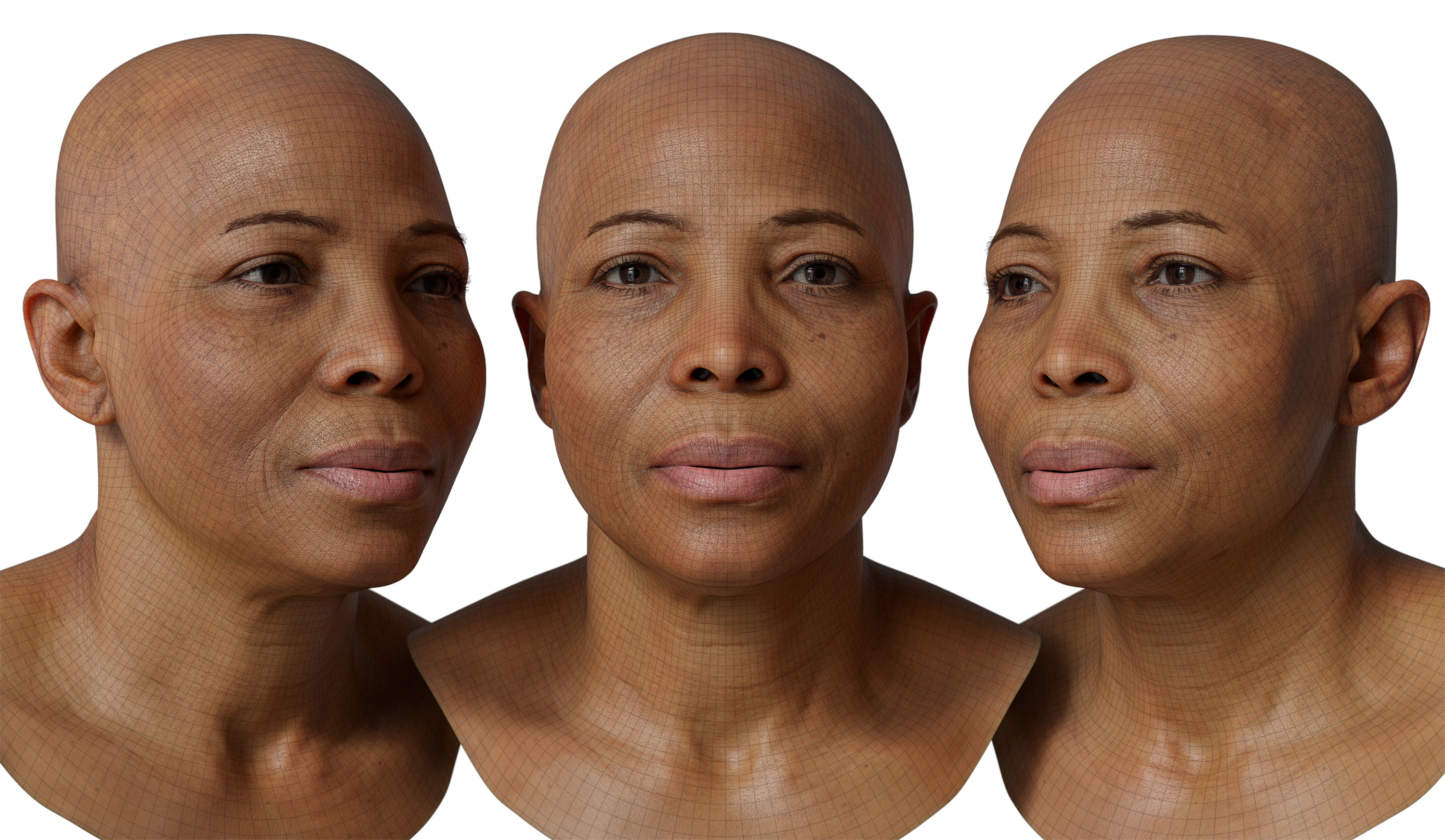 HD Female 3D Head Model 53