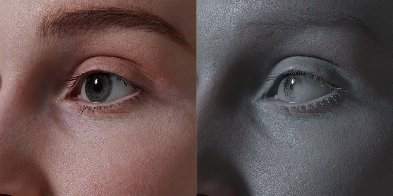 HD Female 3D Head Model 56