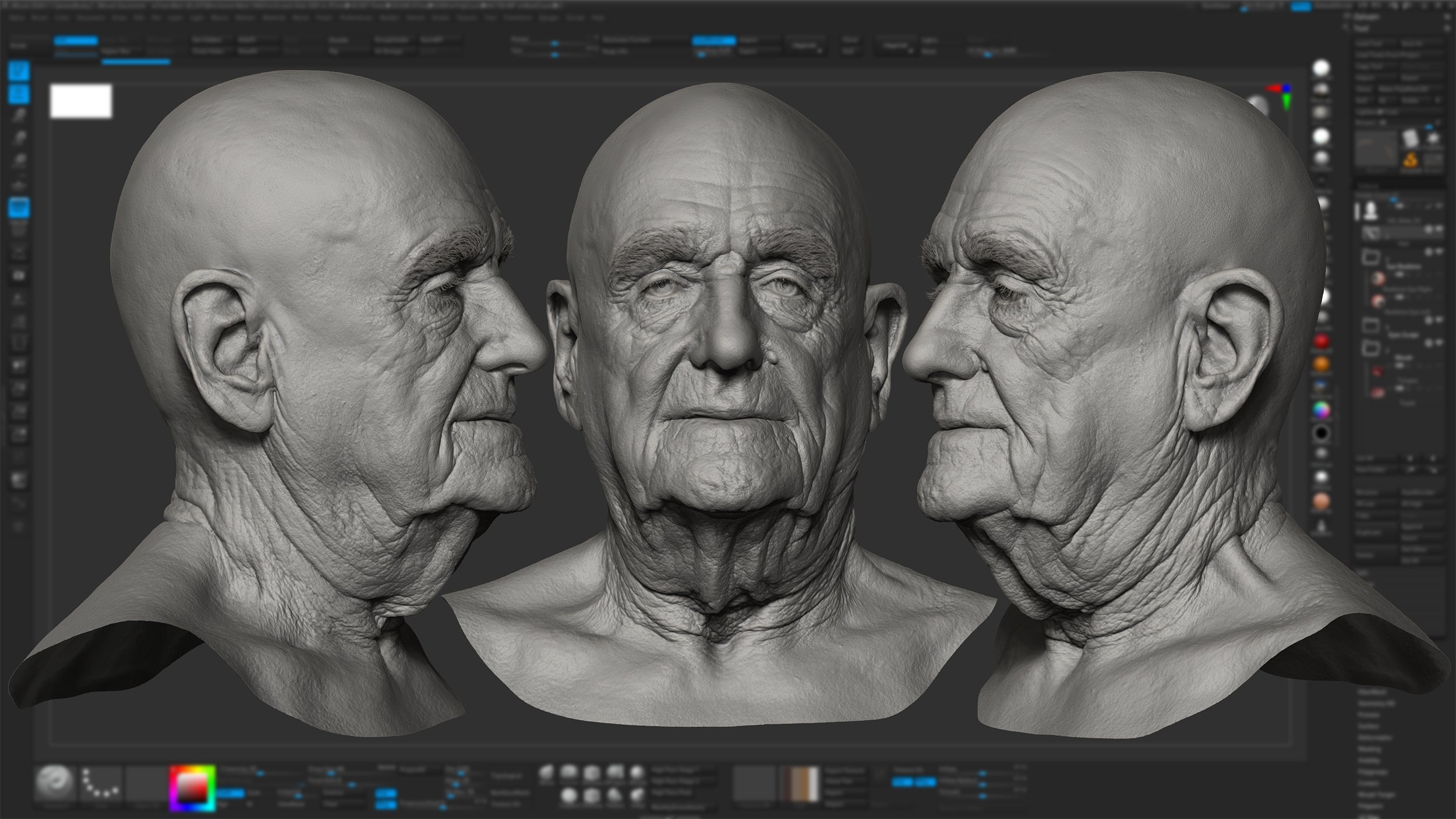 HD Male Head Model 05