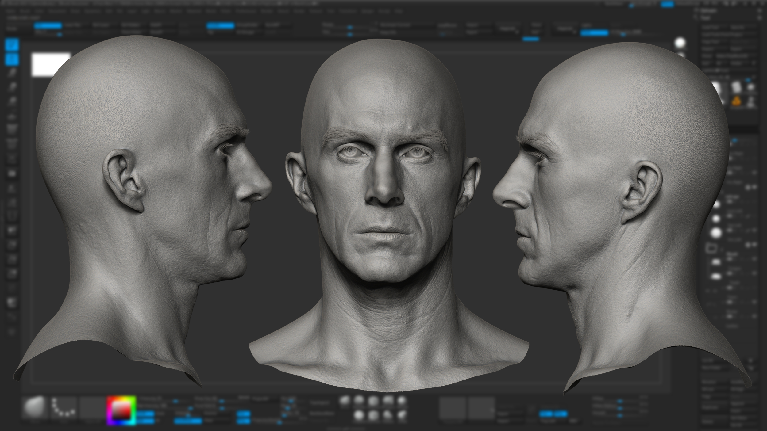 HD Male Head Model 06
