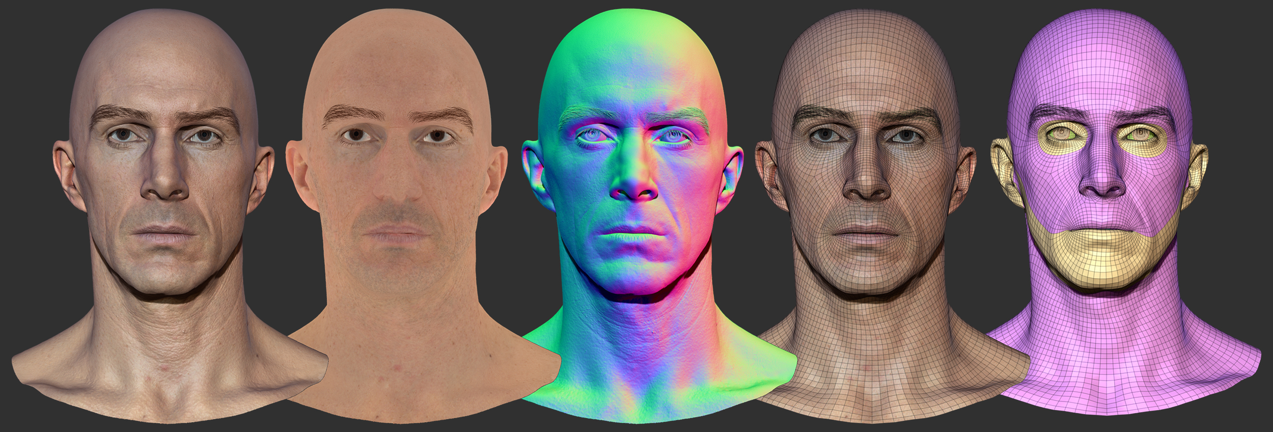 HD Male Head Model 06