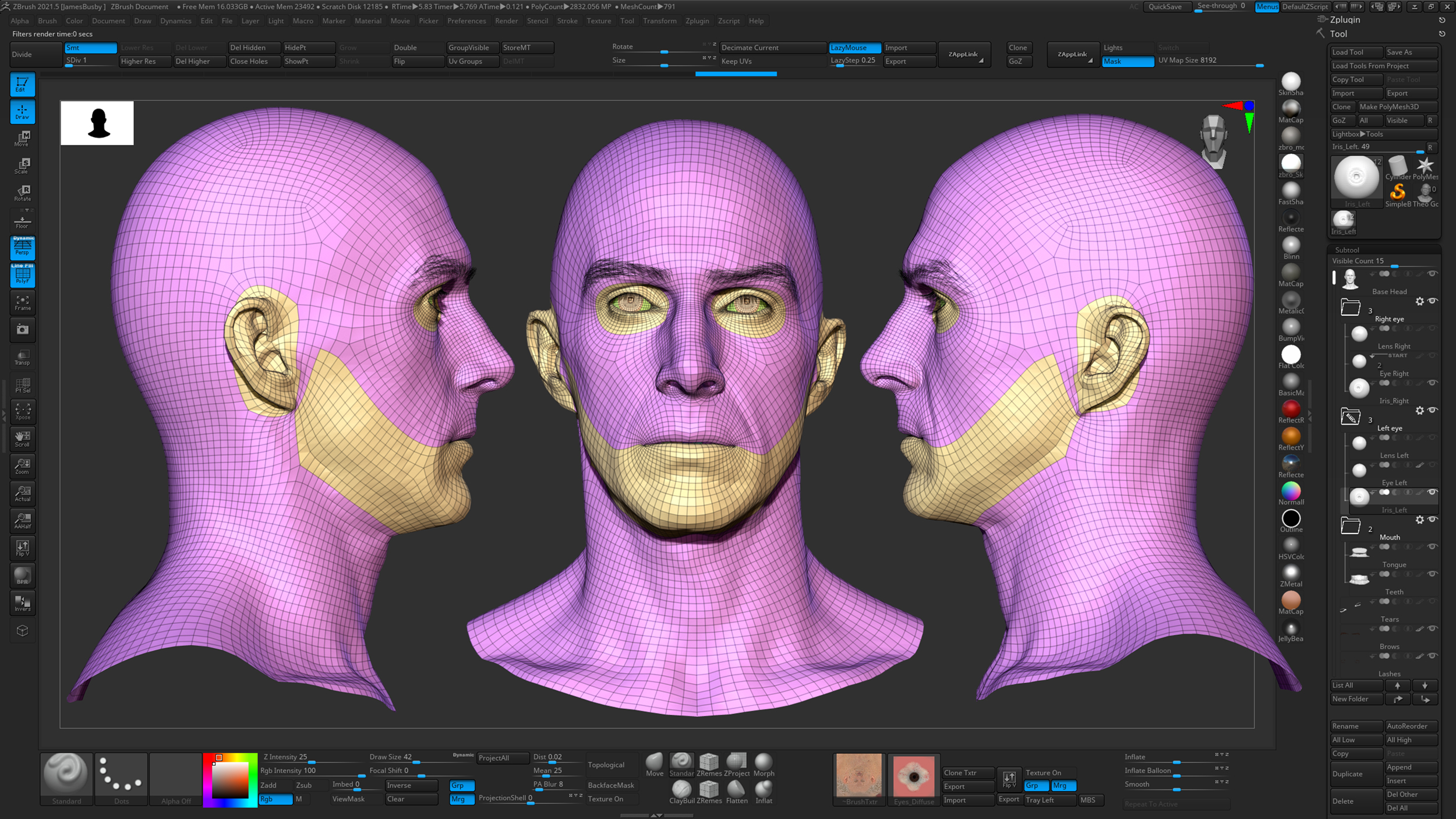 HD Male Head Model 06