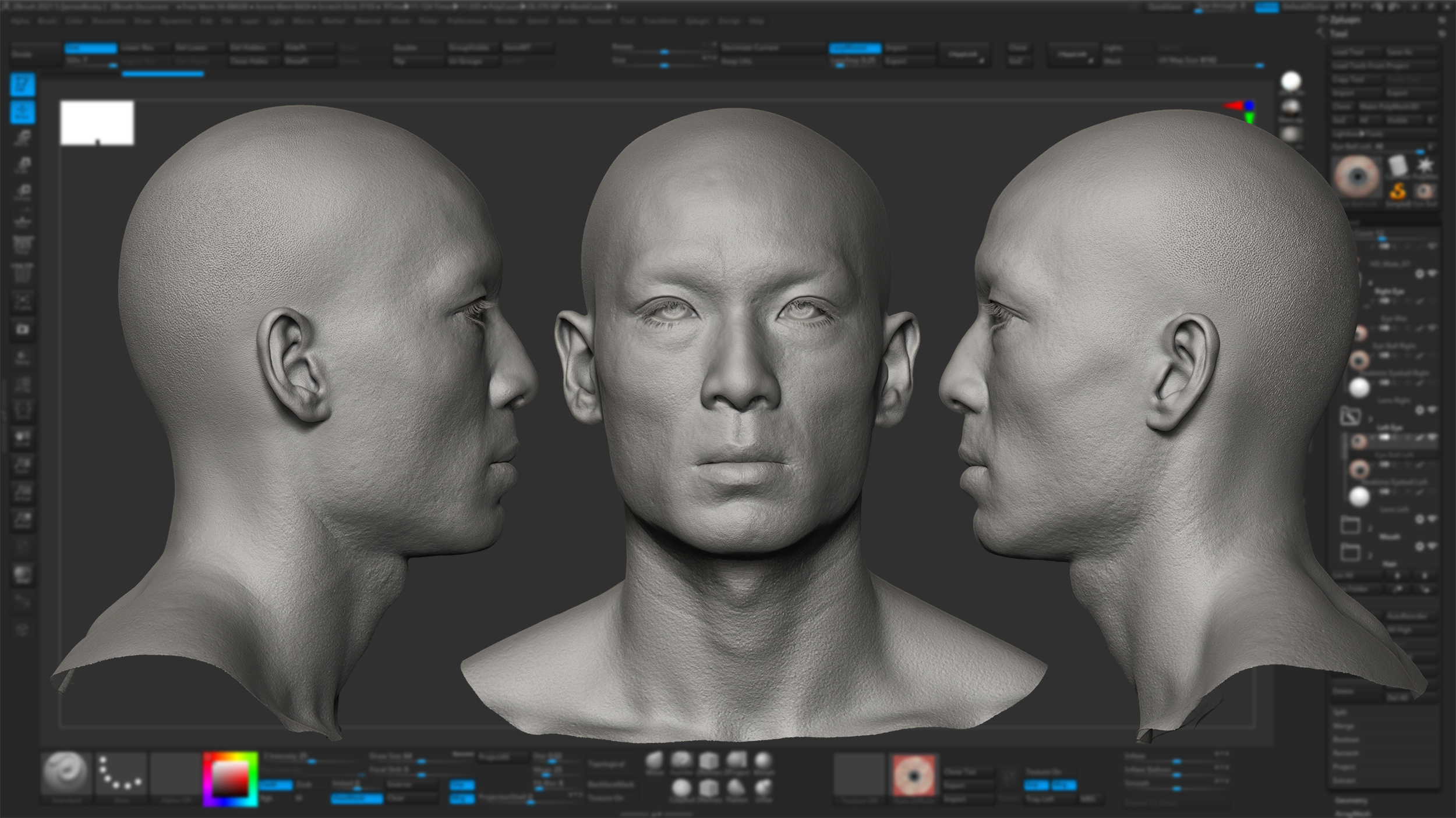 HD Male Head Model 07
