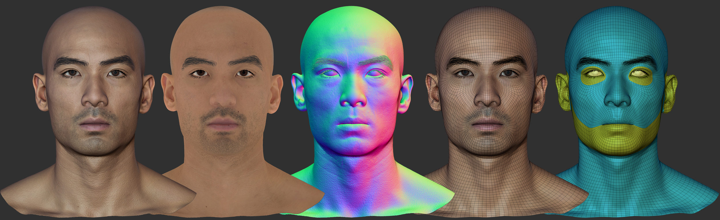 HD Male Head Model 07
