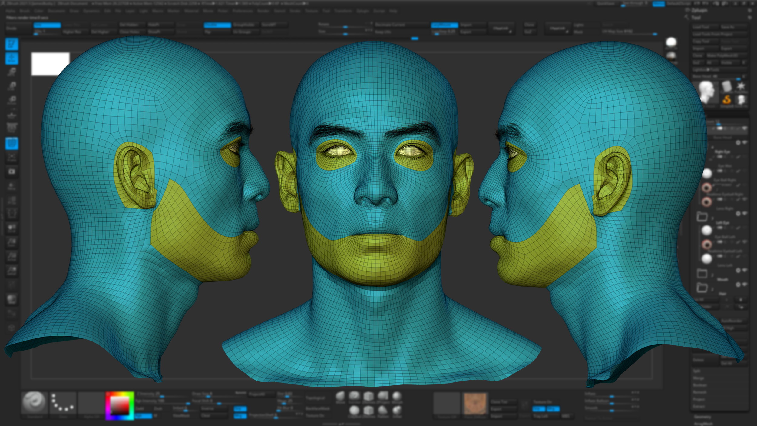 HD Male Head Model 07