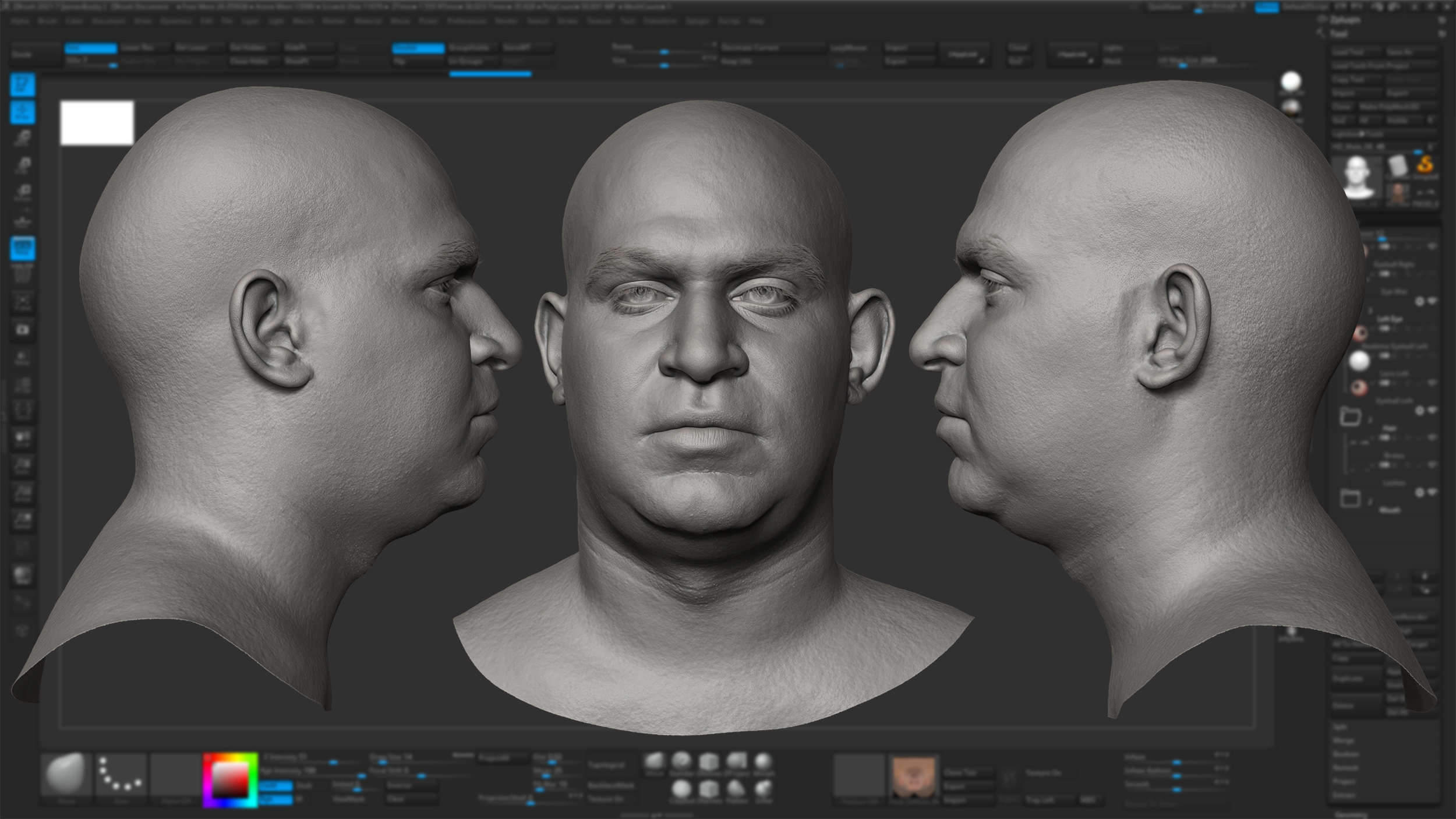 HD Male Head Model 08