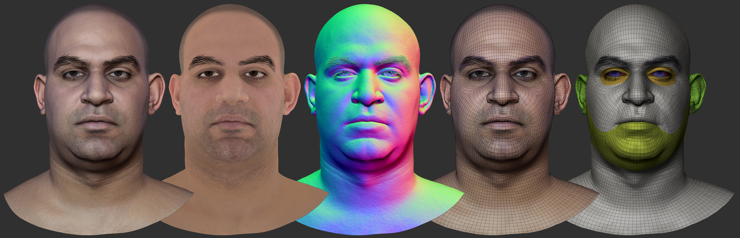 HD Male Head Model 08