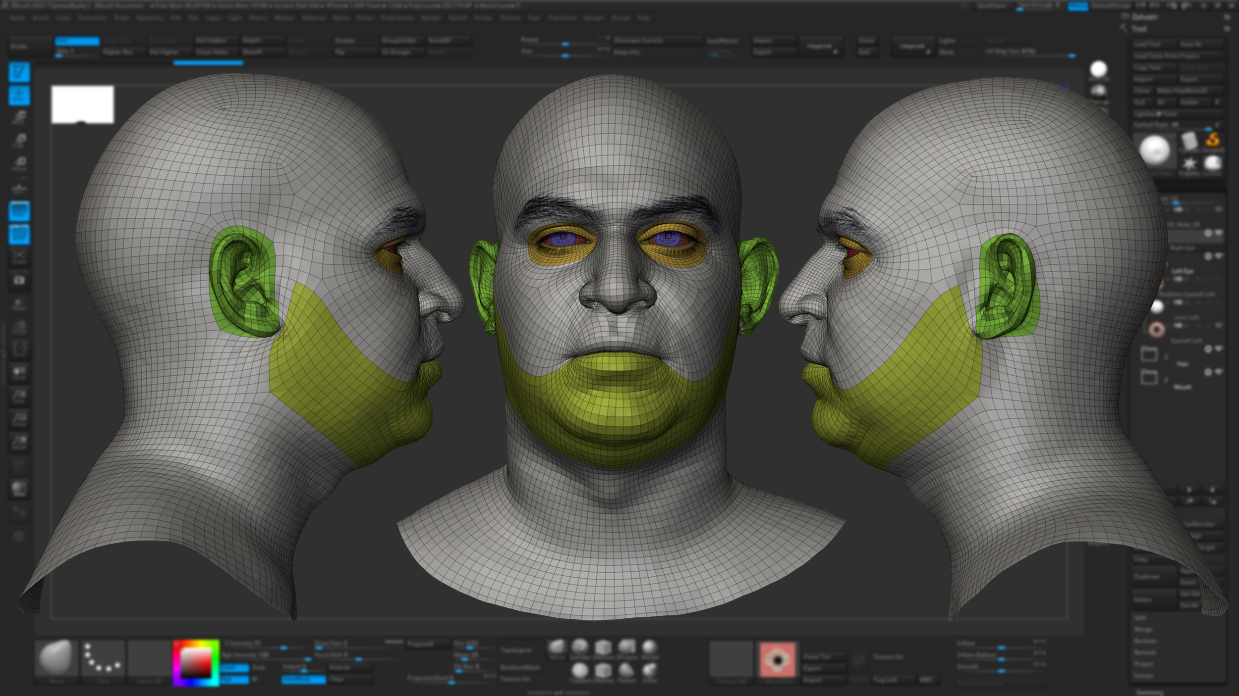 HD Male Head Model 08