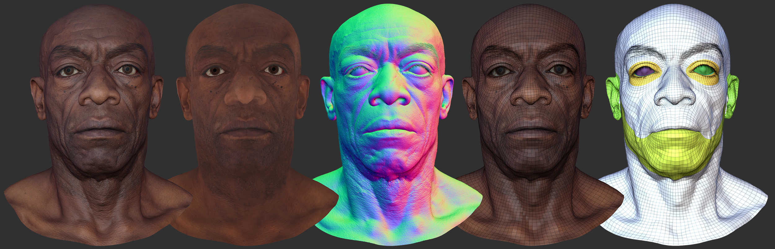 HD Male Head Model 09