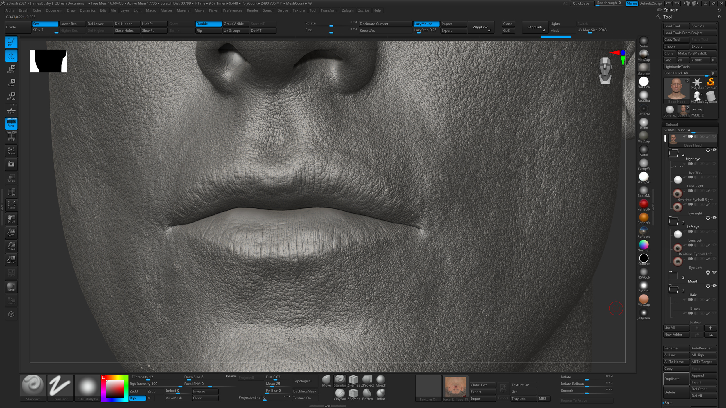 HD Male Head Model 10