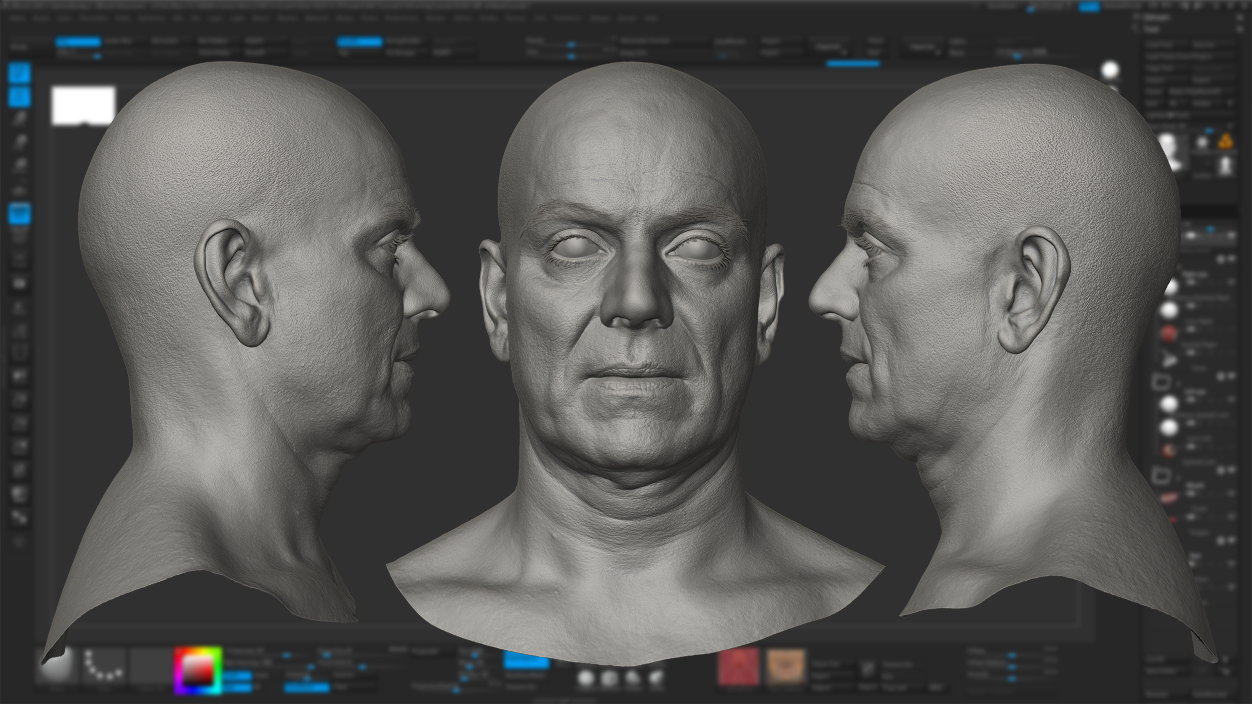 HD Male Head Model 12