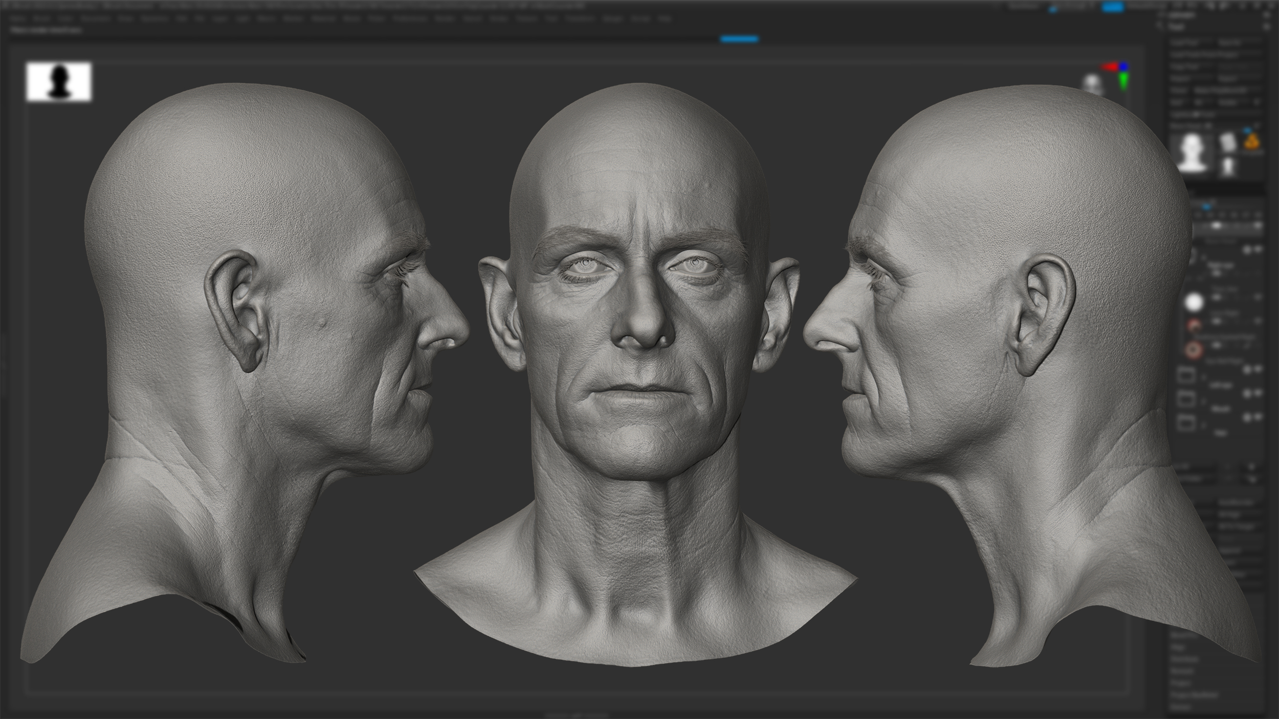 HD Male Head Model 13