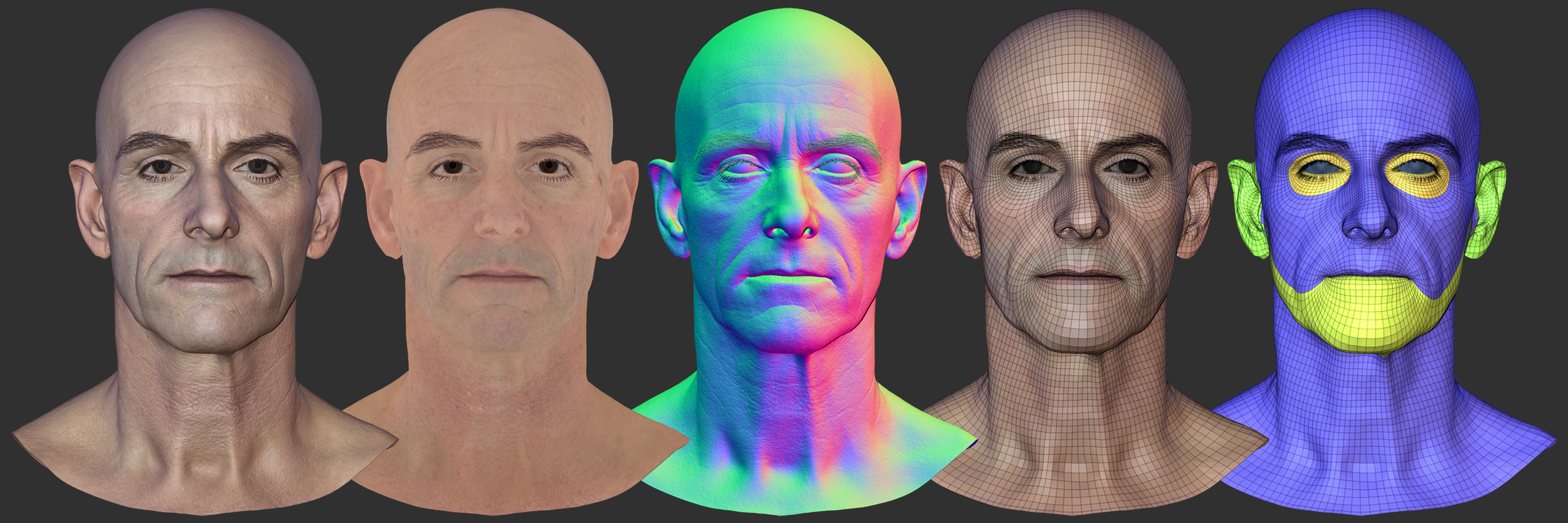HD Male Head Model 13