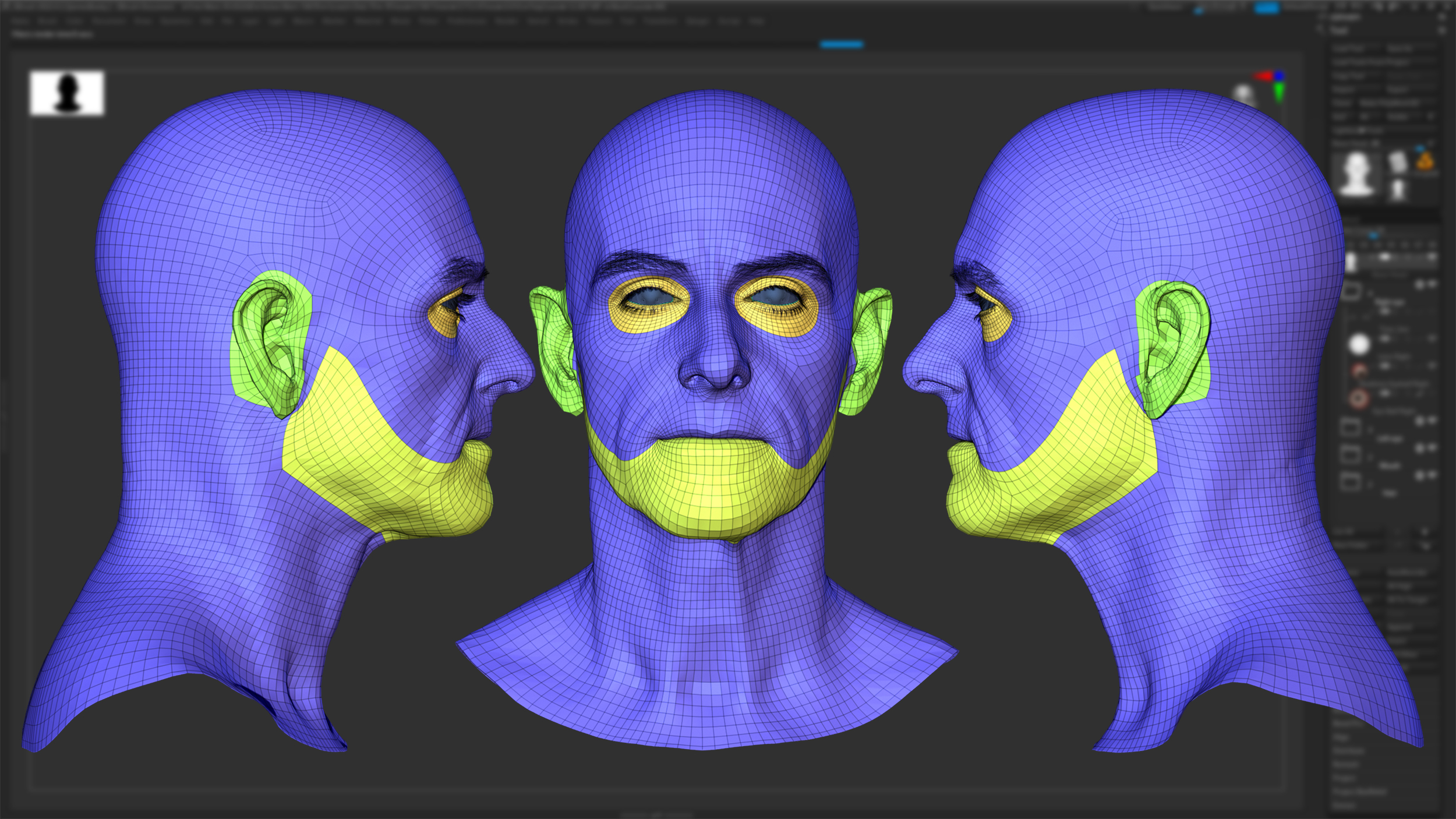 HD Male Head Model 13