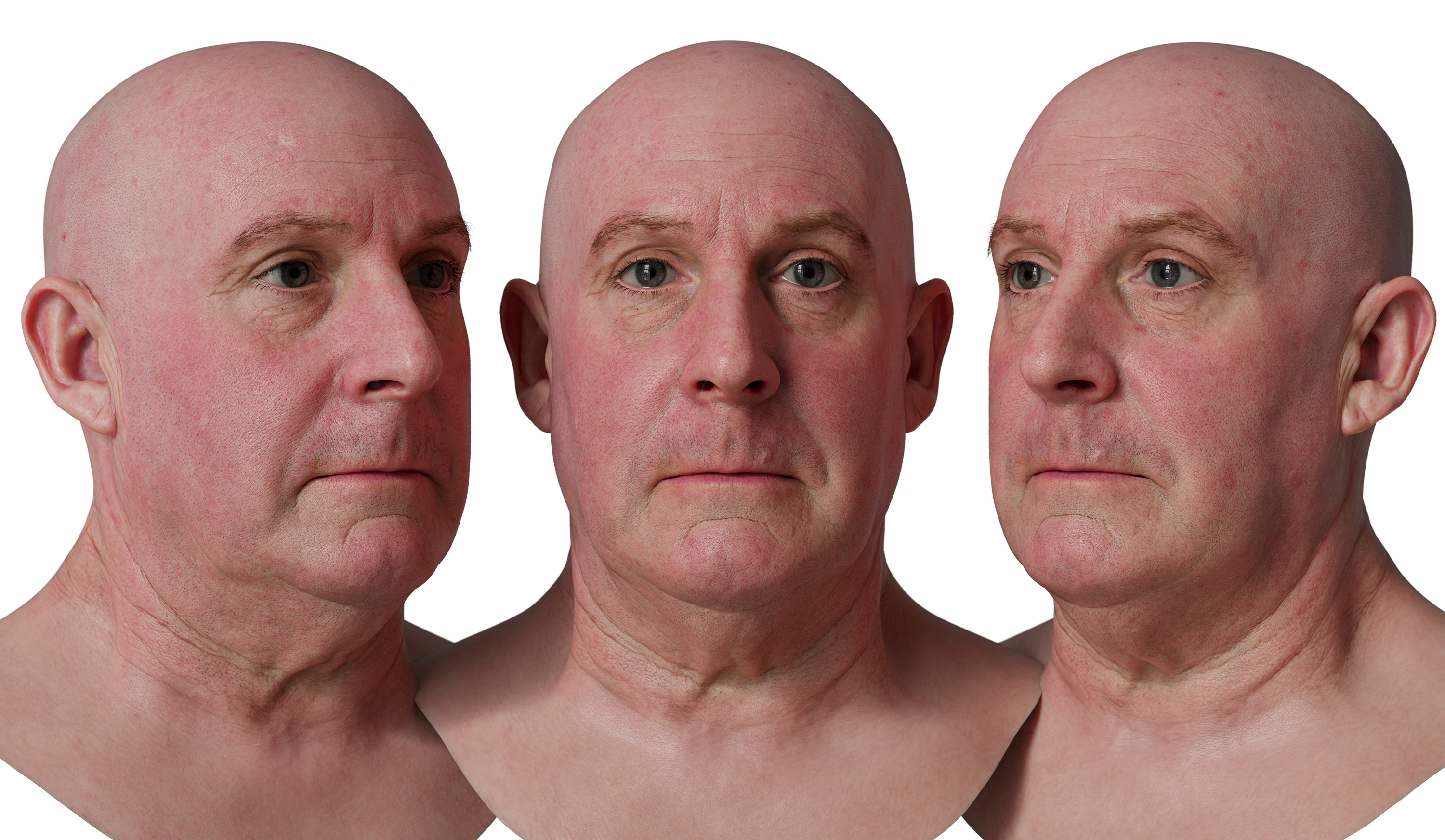 HD Male 3D Head Model 17