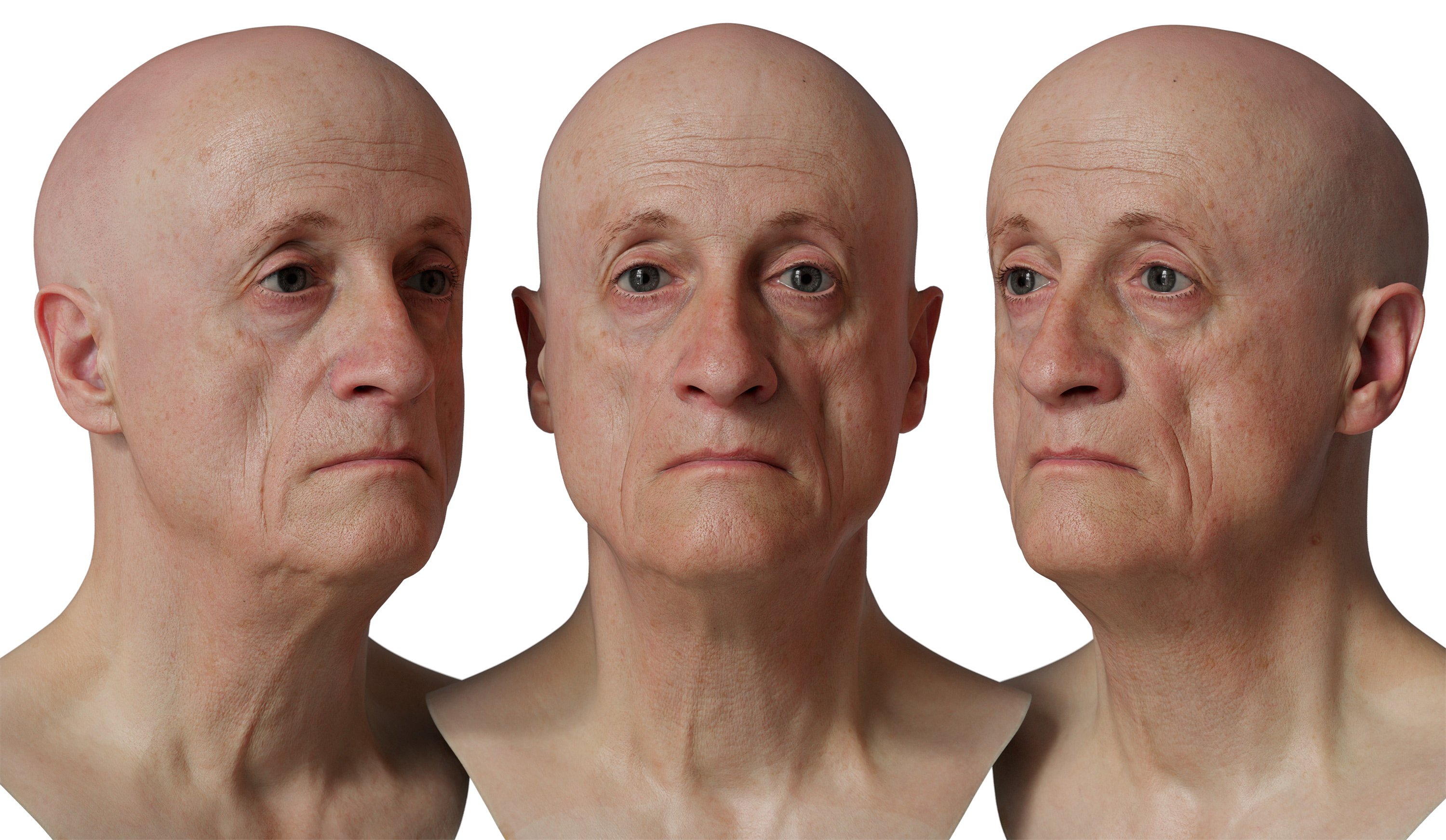 HD Male 3D Head Model 20