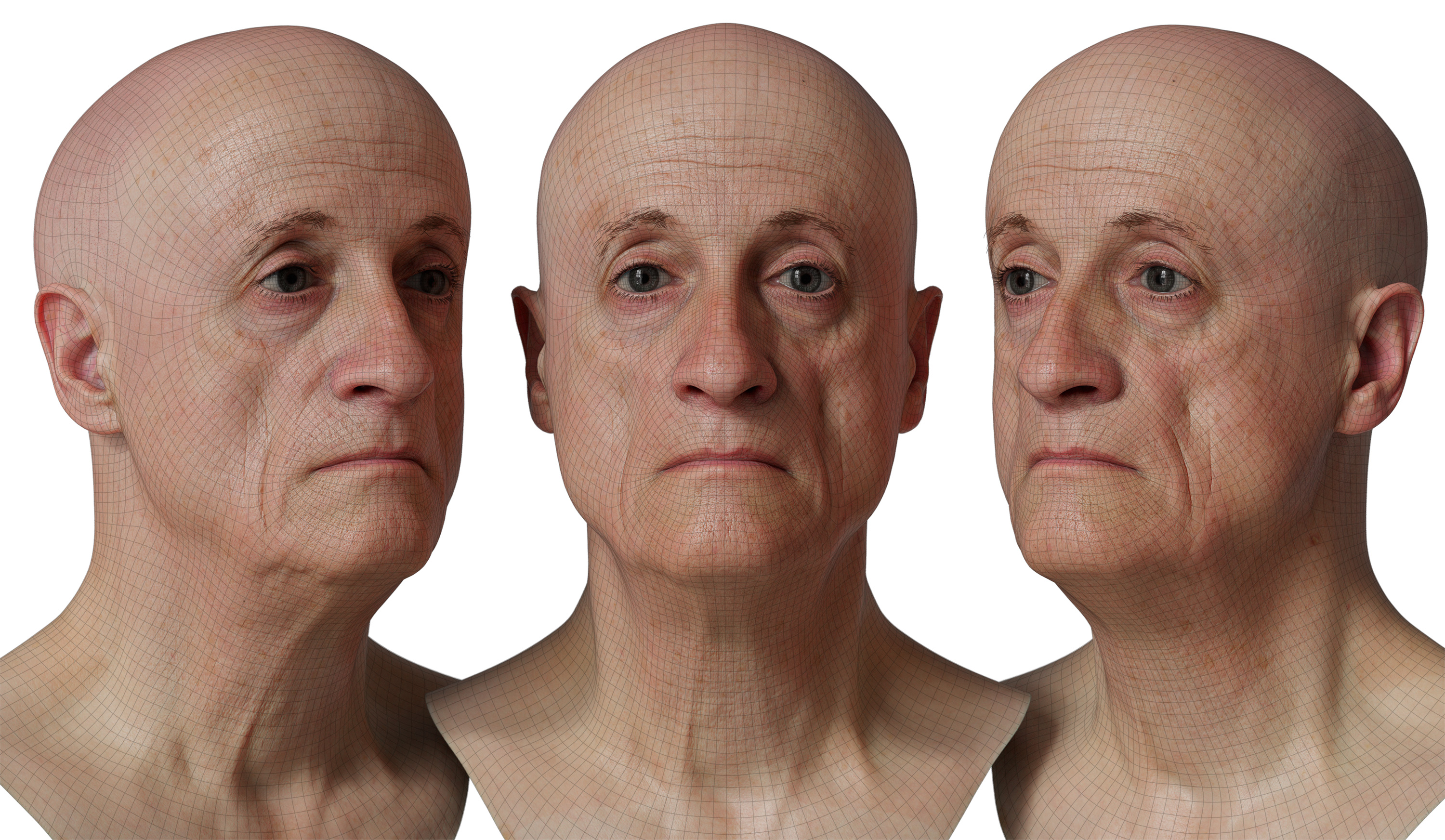 HD Male 3D Head Model 20