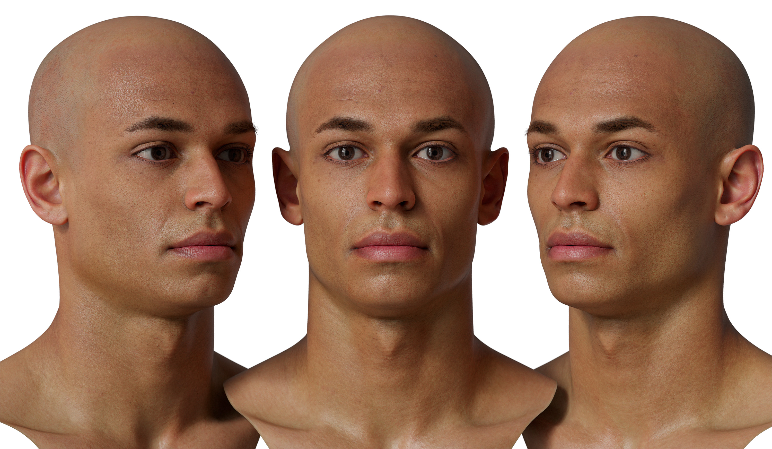 HD Male 3D Head Model 23