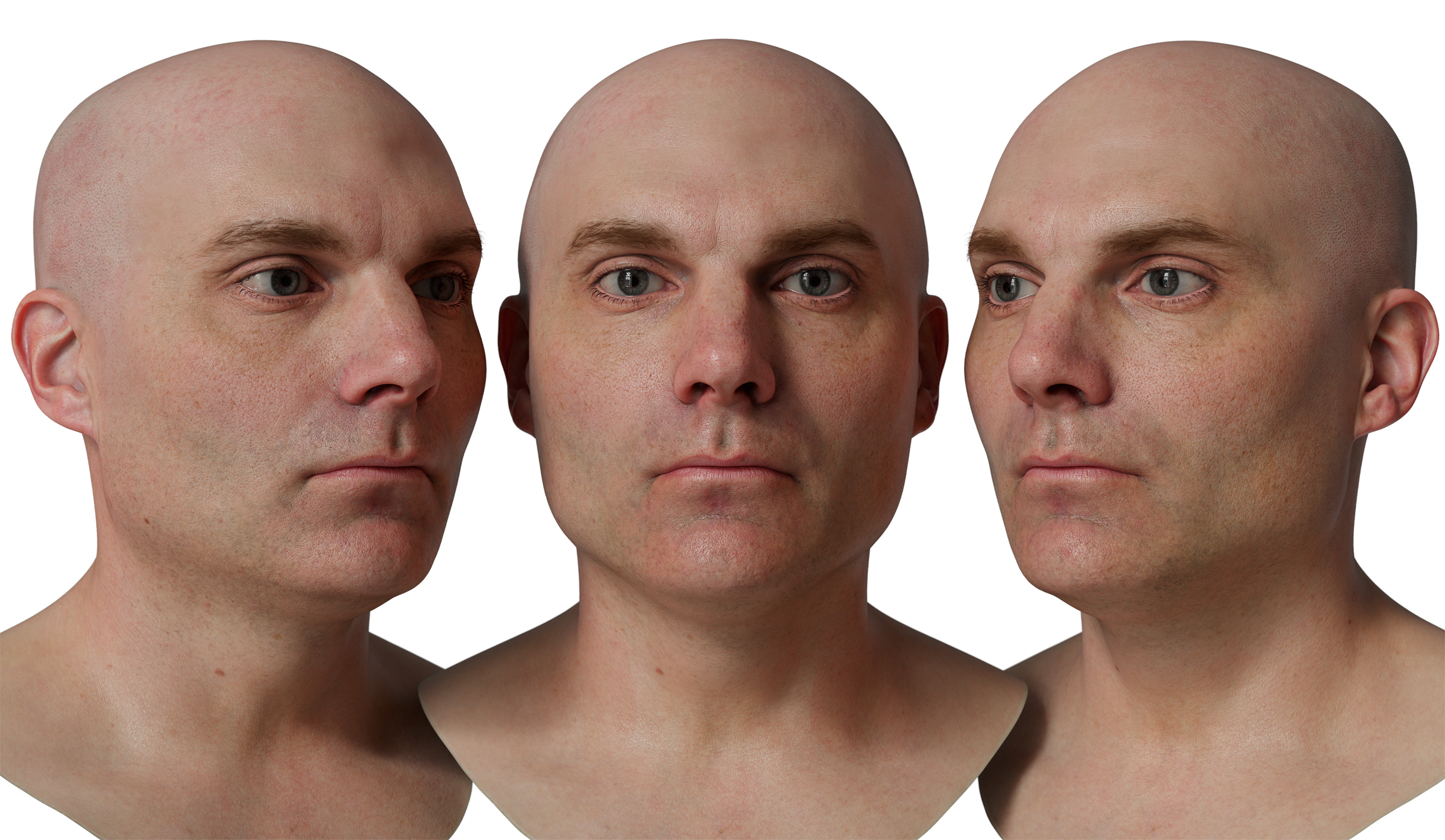 HD Male 3D Head Model 24
