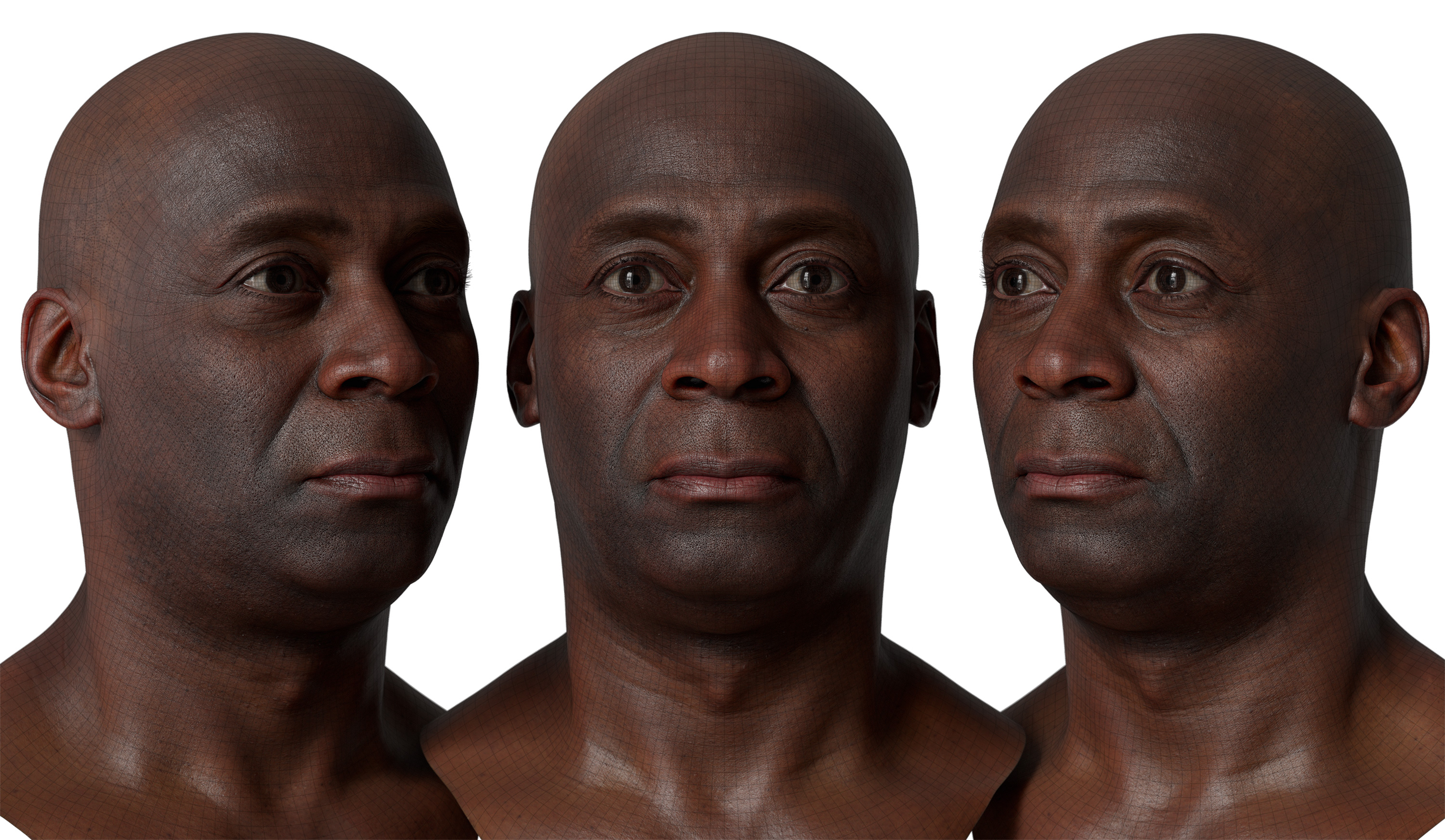 HD Male 3D Head Model 25