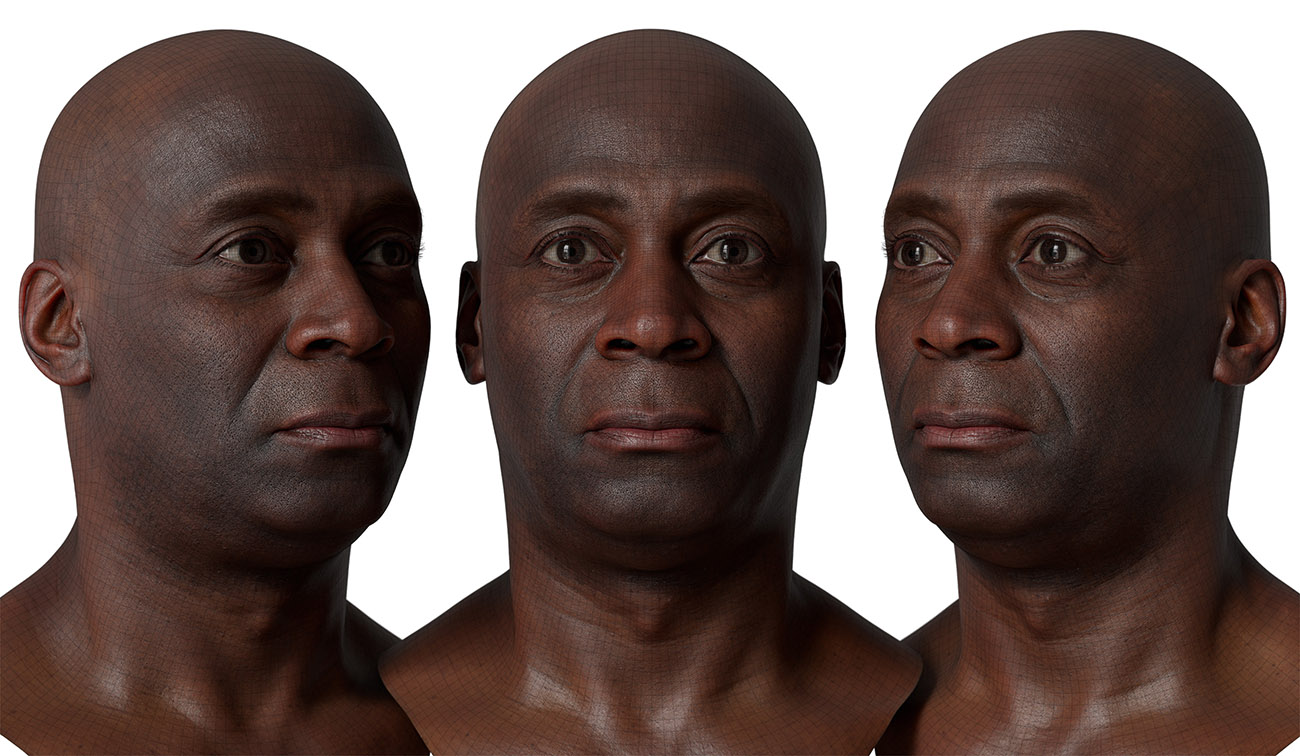 HD Male 3D Head Model 25
