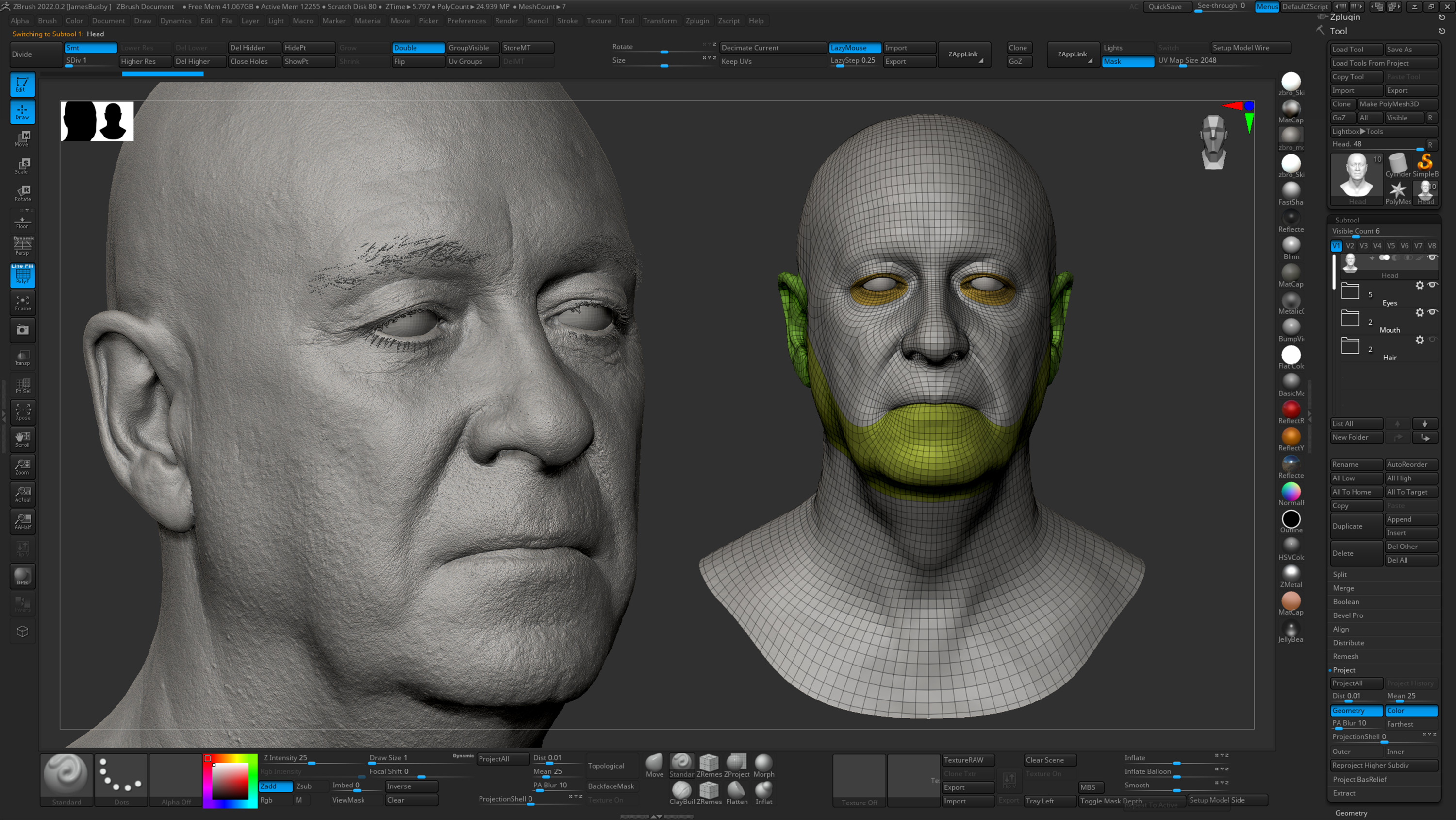 HD Male 3D Head Model 27