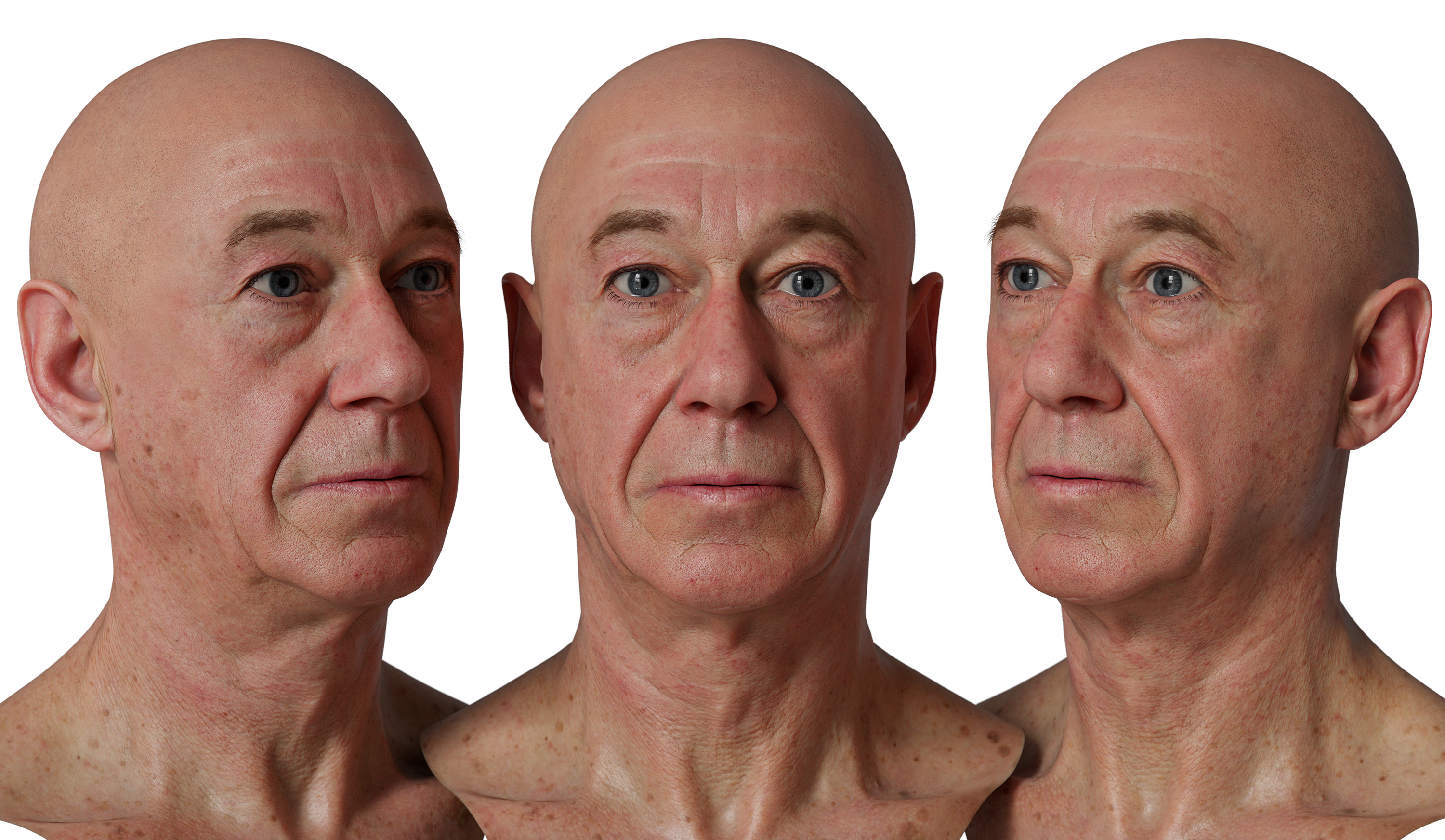 HD Male 3D Head Model 28