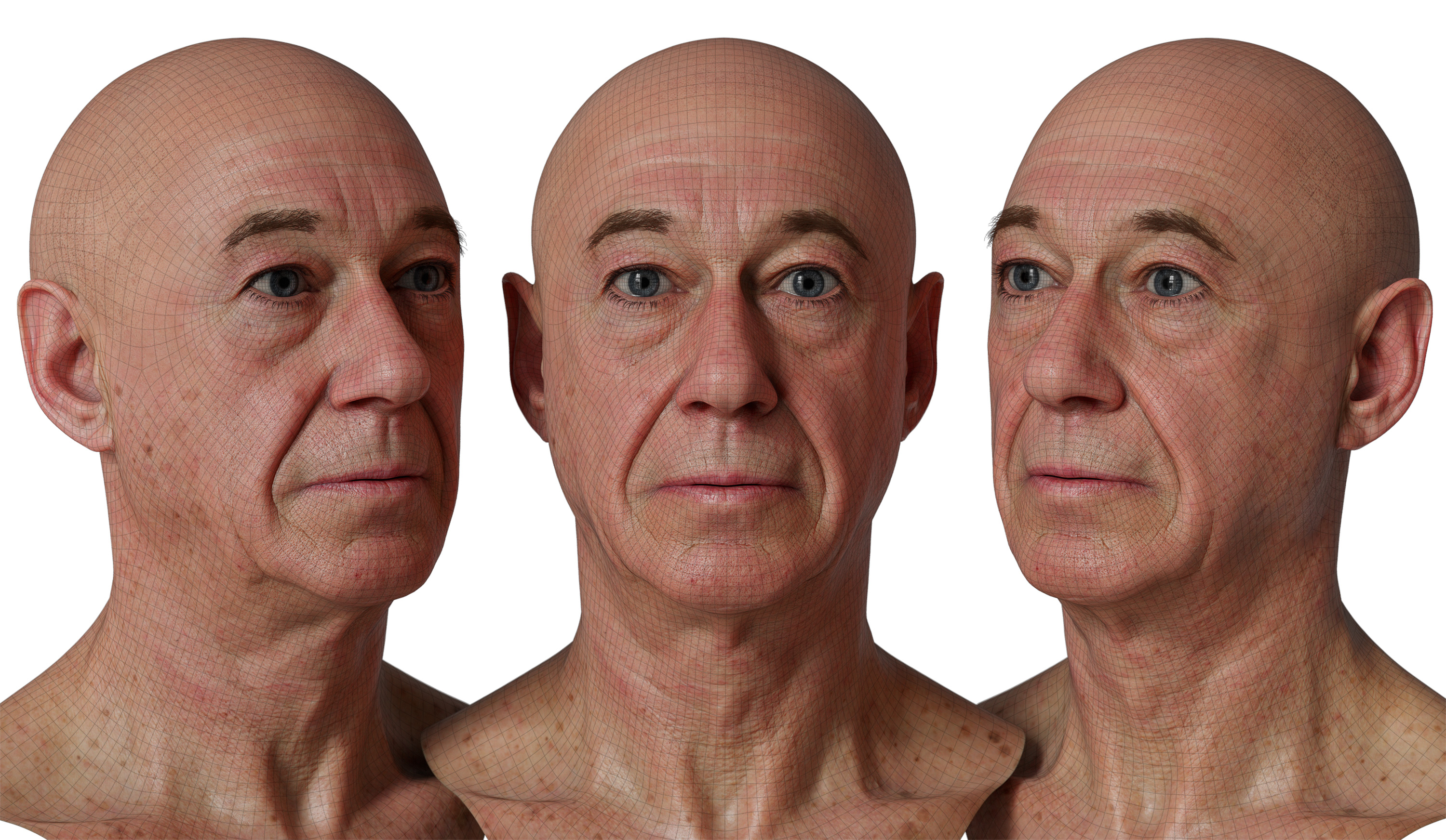 HD Male 3D Head Model 28