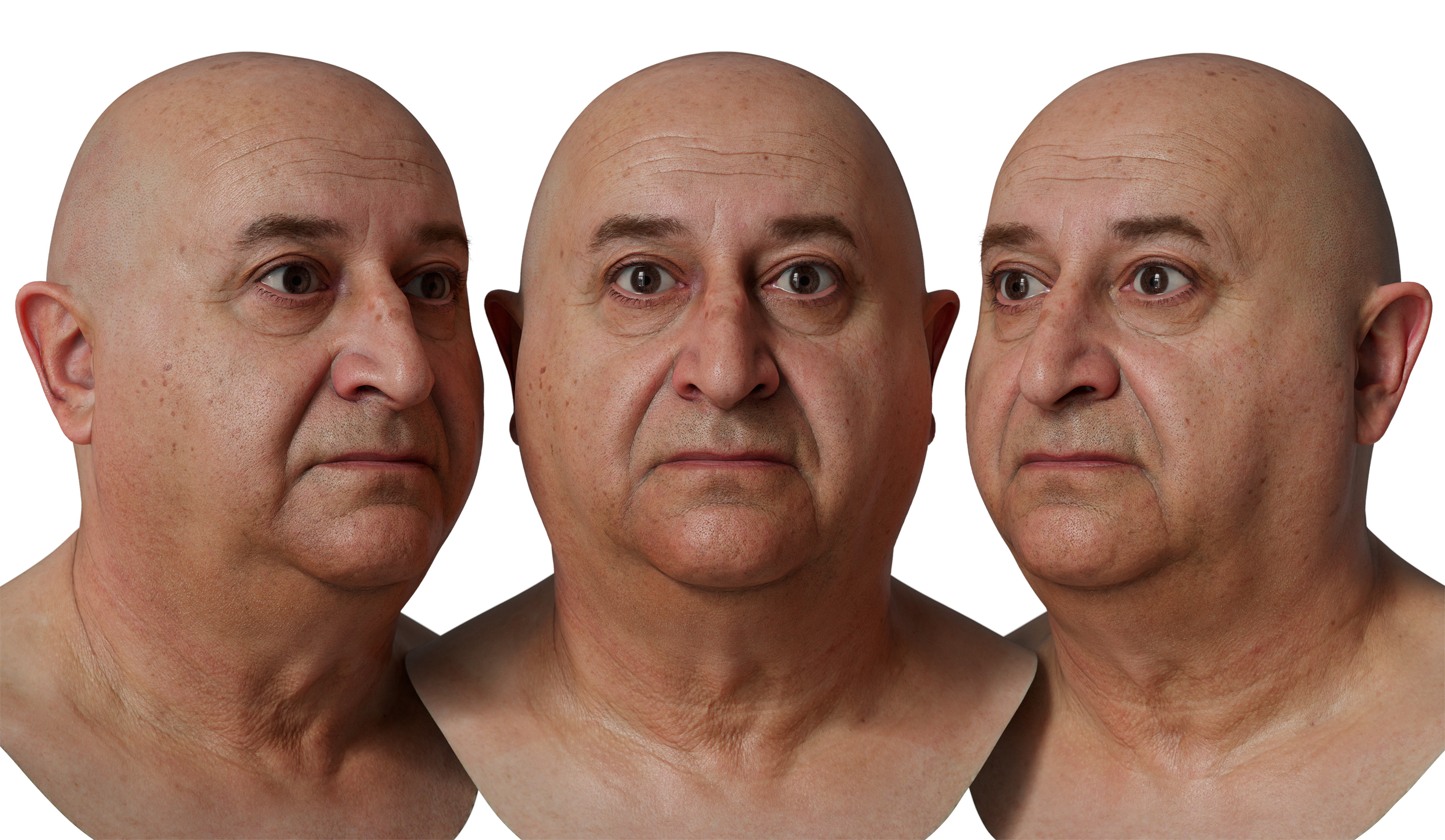 HD Male 3D Head Model 29