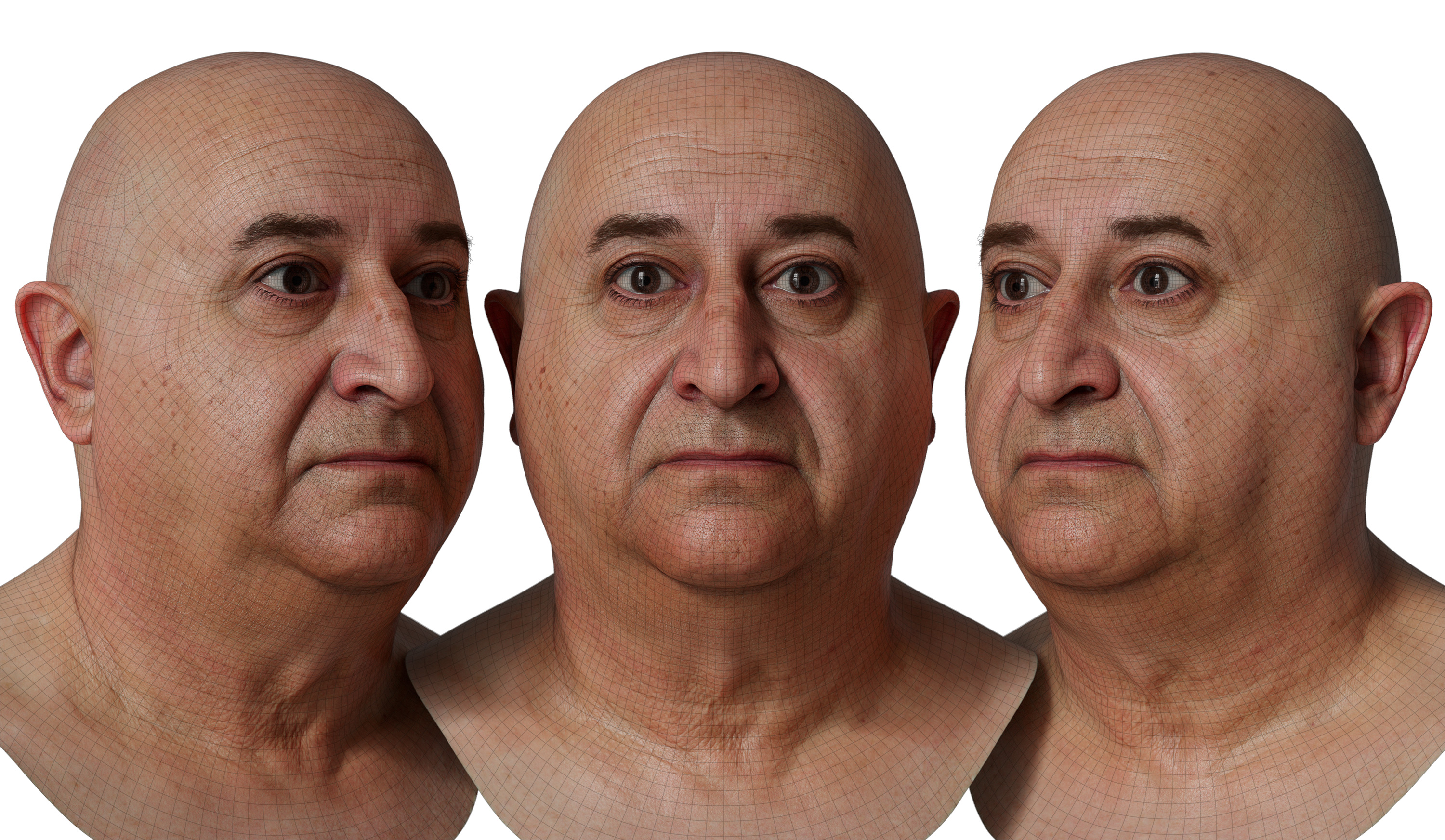 HD Male 3D Head Model 29