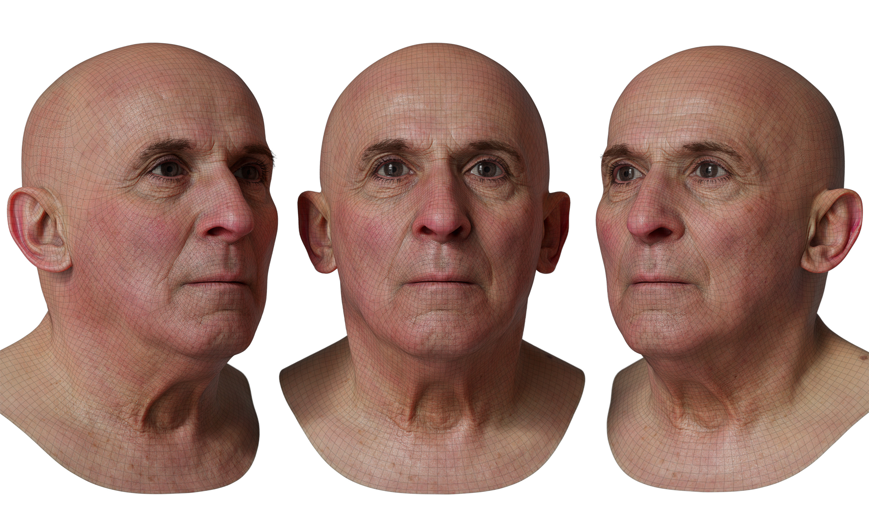 HD Male 3D Head Model 30